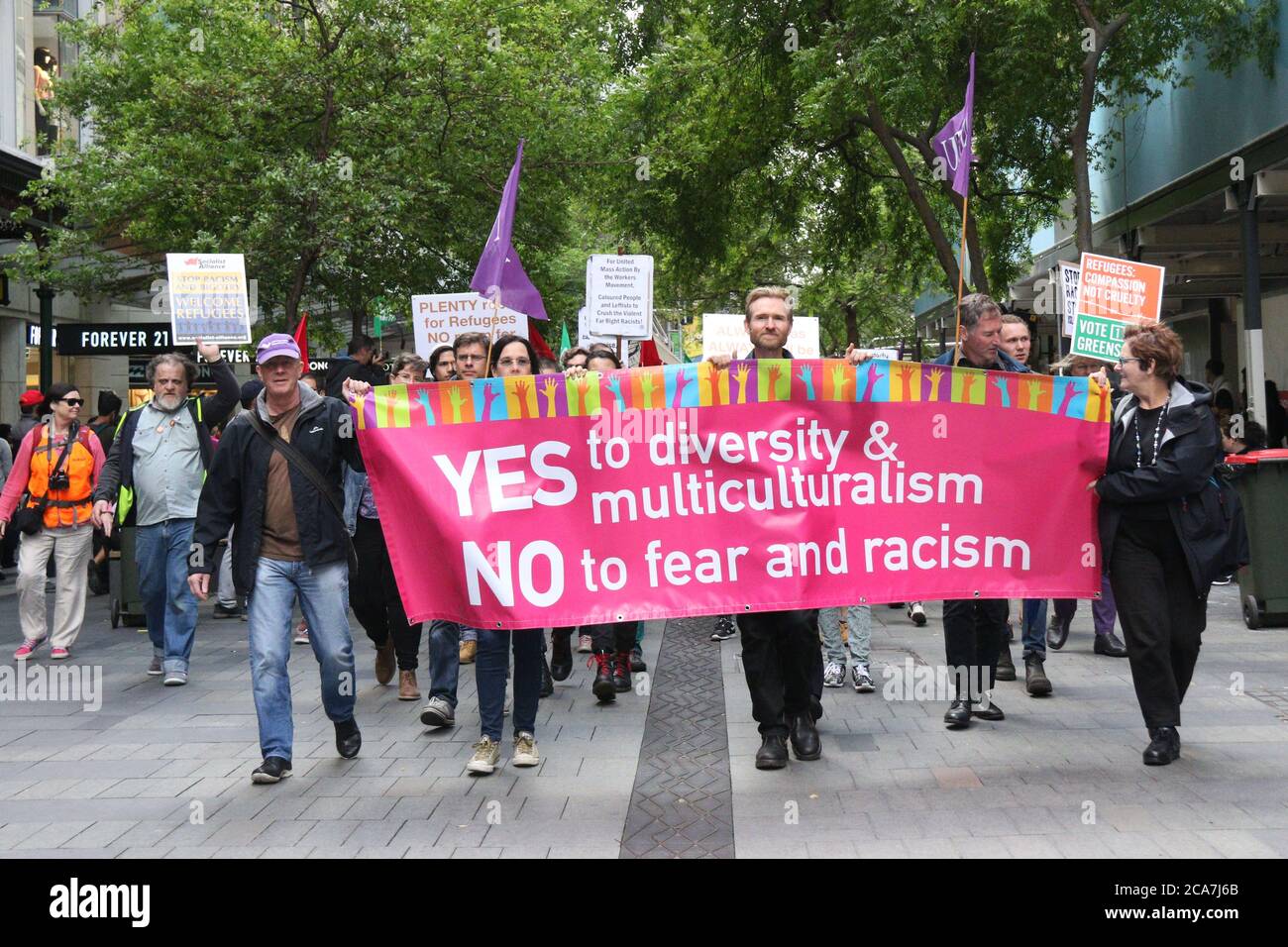 Rally against racism in Sydney, Australia Stock Photo - Alamy
