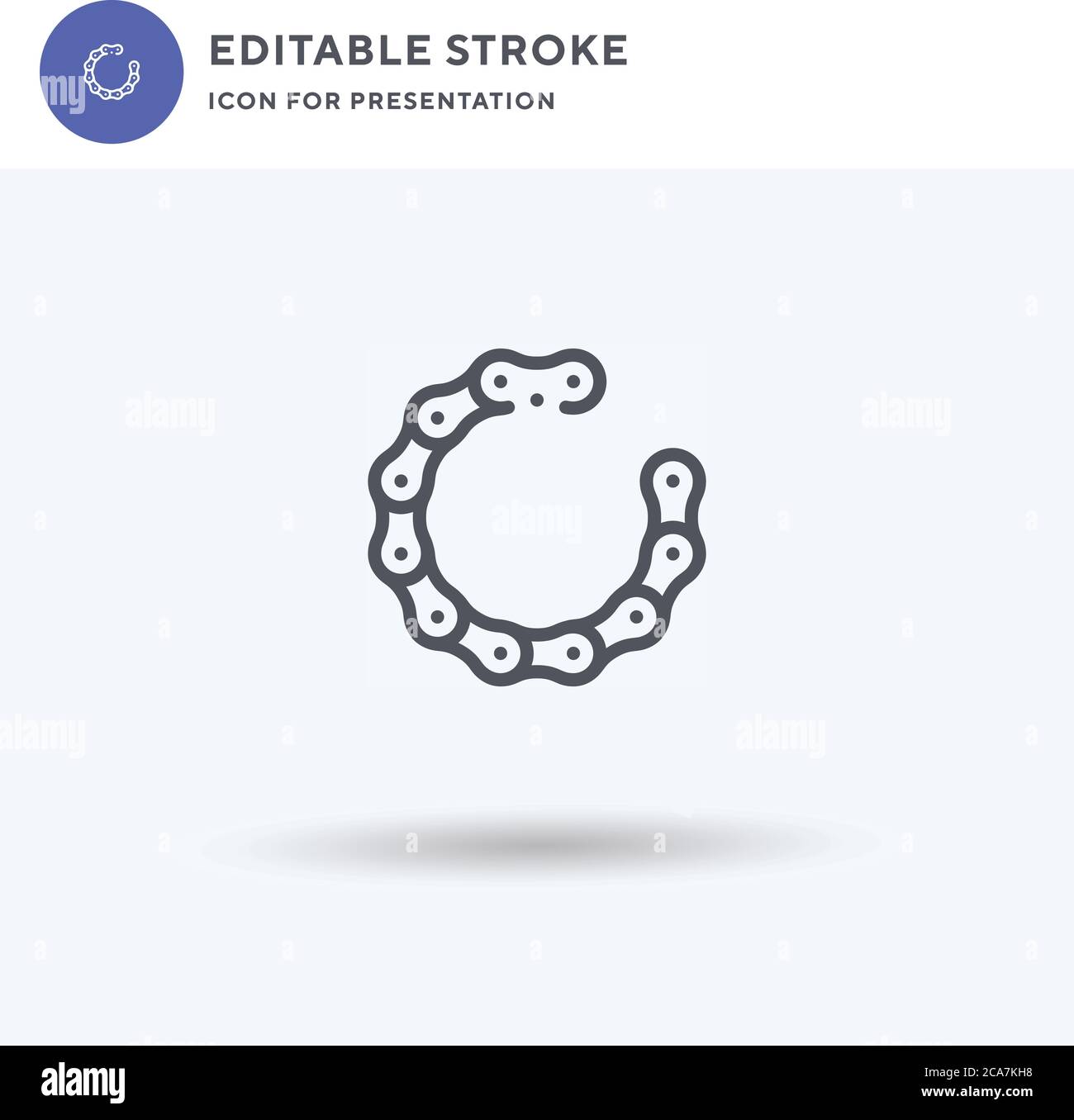 Chain icon vector, filled flat sign, solid pictogram isolated on white ...