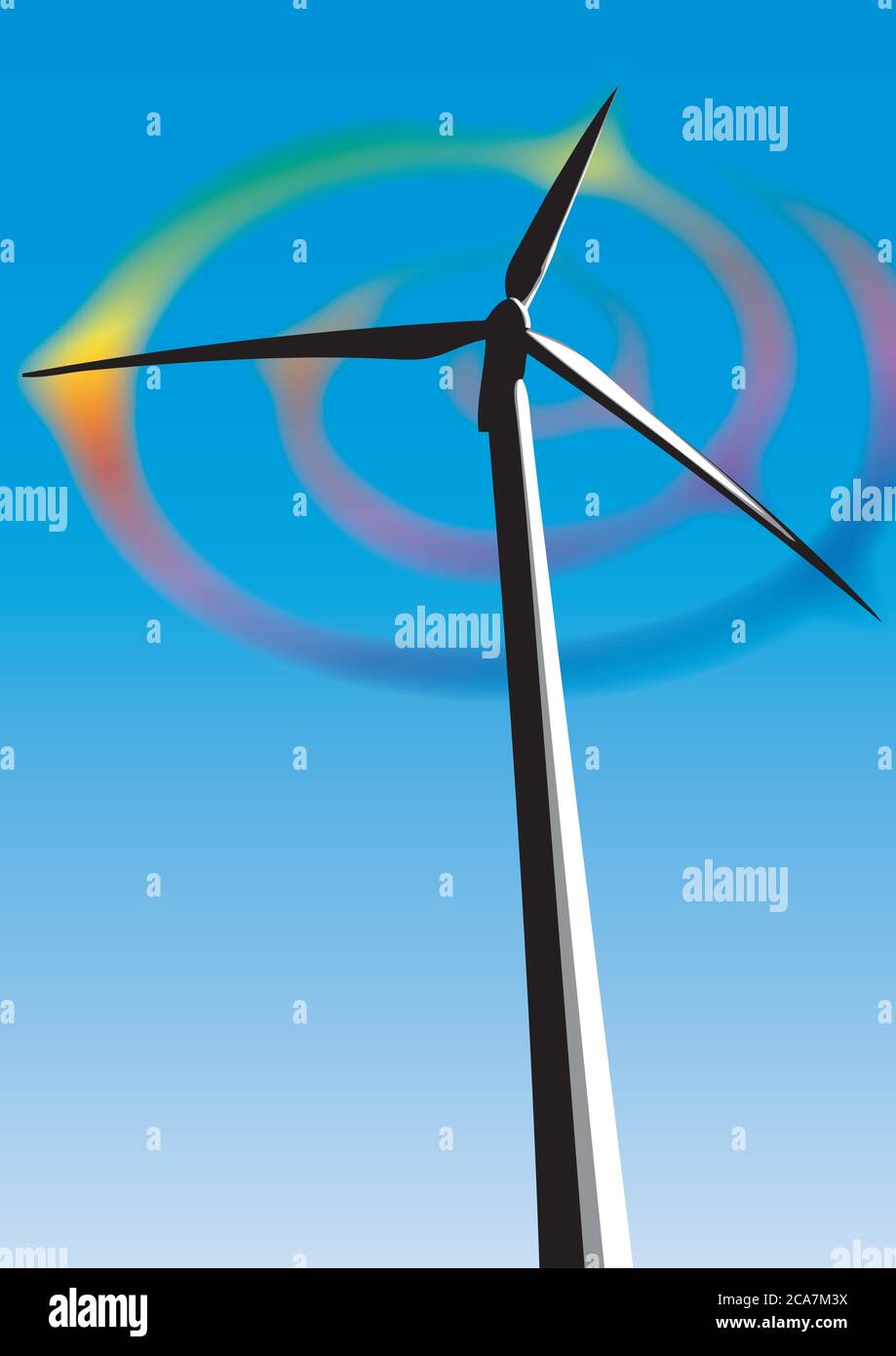 Rotating wind wheels Stock Vector Images - Alamy