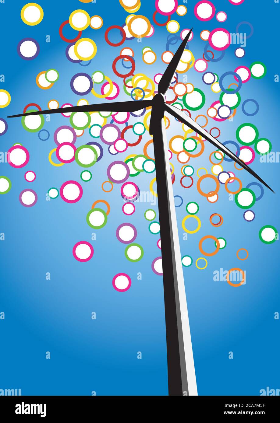 Rotating wind wheels Stock Vector Images - Alamy