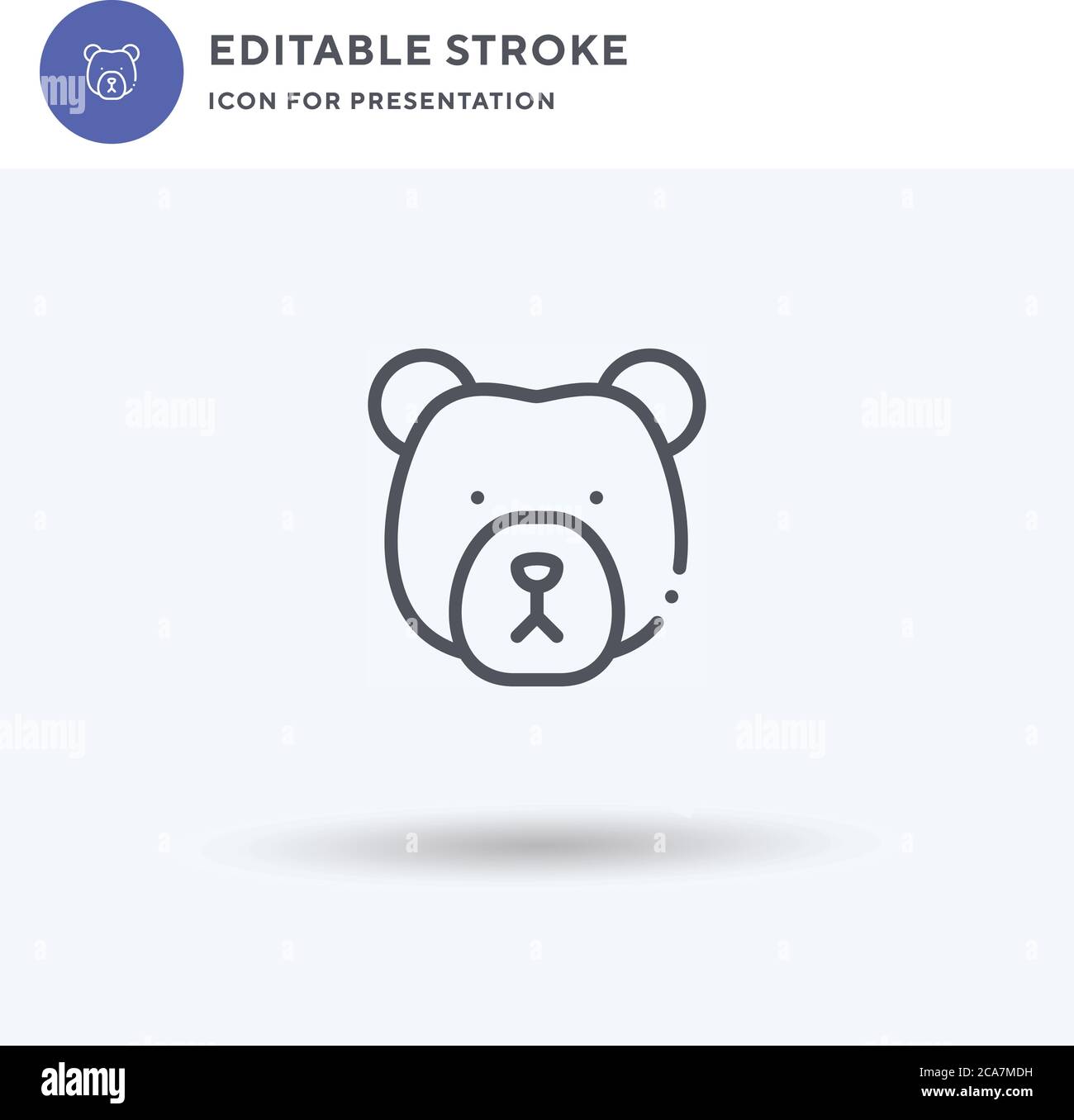 Bear icon vector, filled flat sign, solid pictogram isolated on white ...