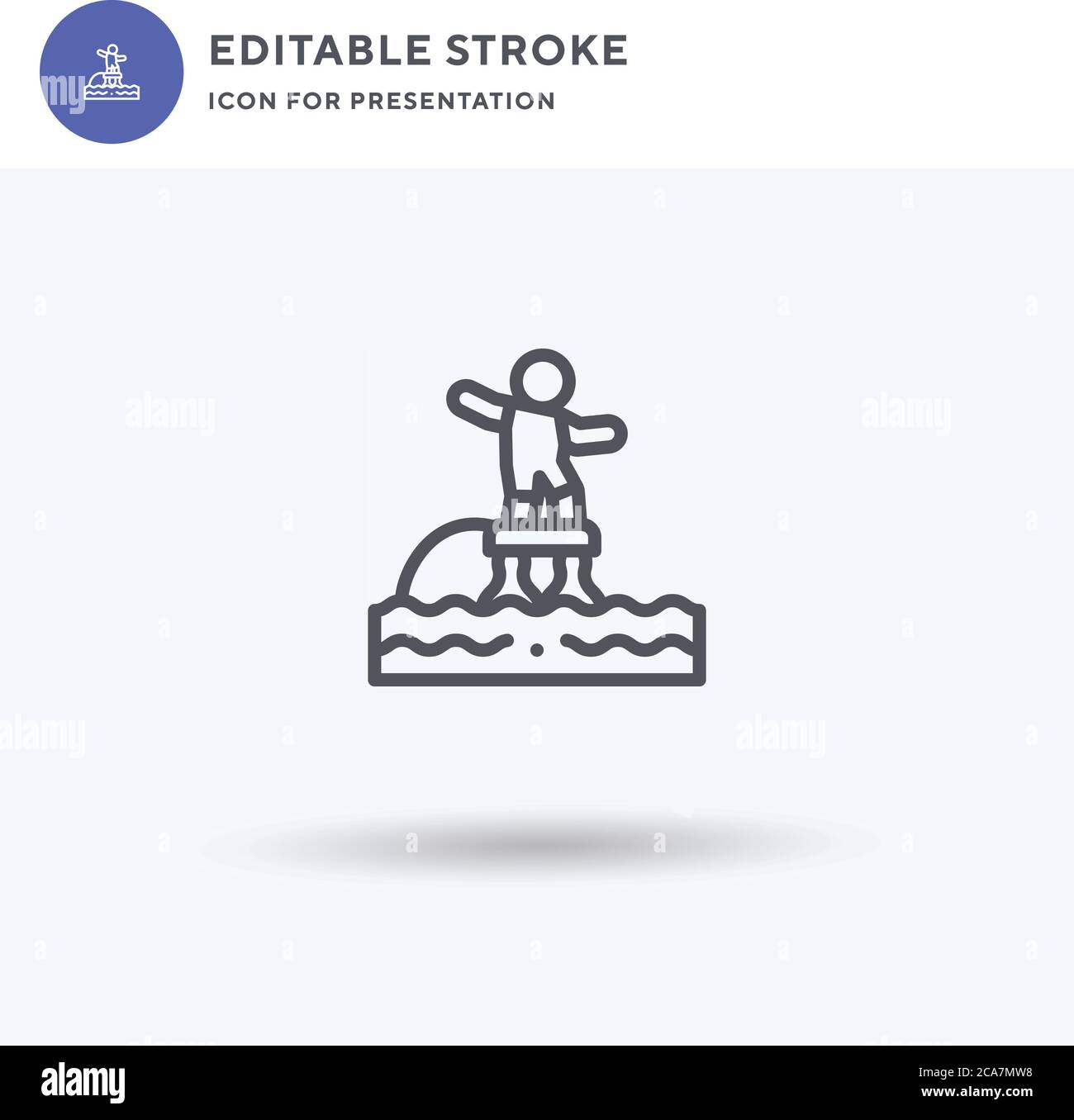 Flyboard icon vector, filled flat sign, solid pictogram isolated on ...