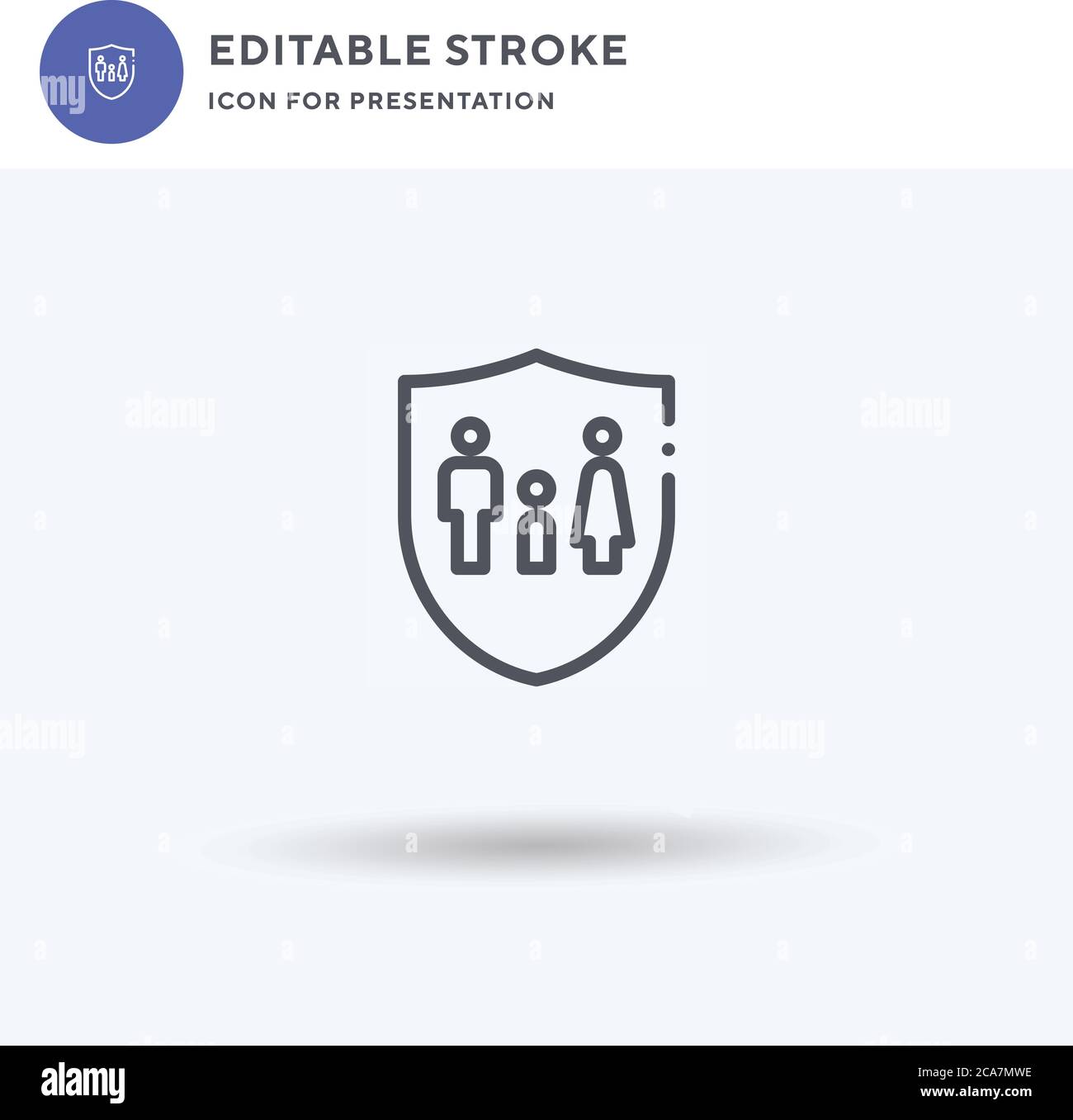 Shield icon vector, filled flat sign, solid pictogram isolated on white ...