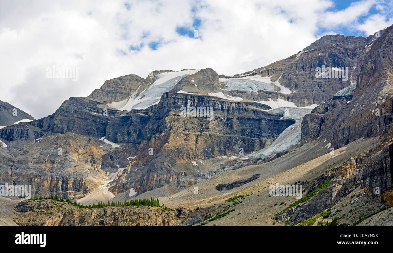 Mt Stanley and the Stanley Glacier in Kootenay National Park in British ...