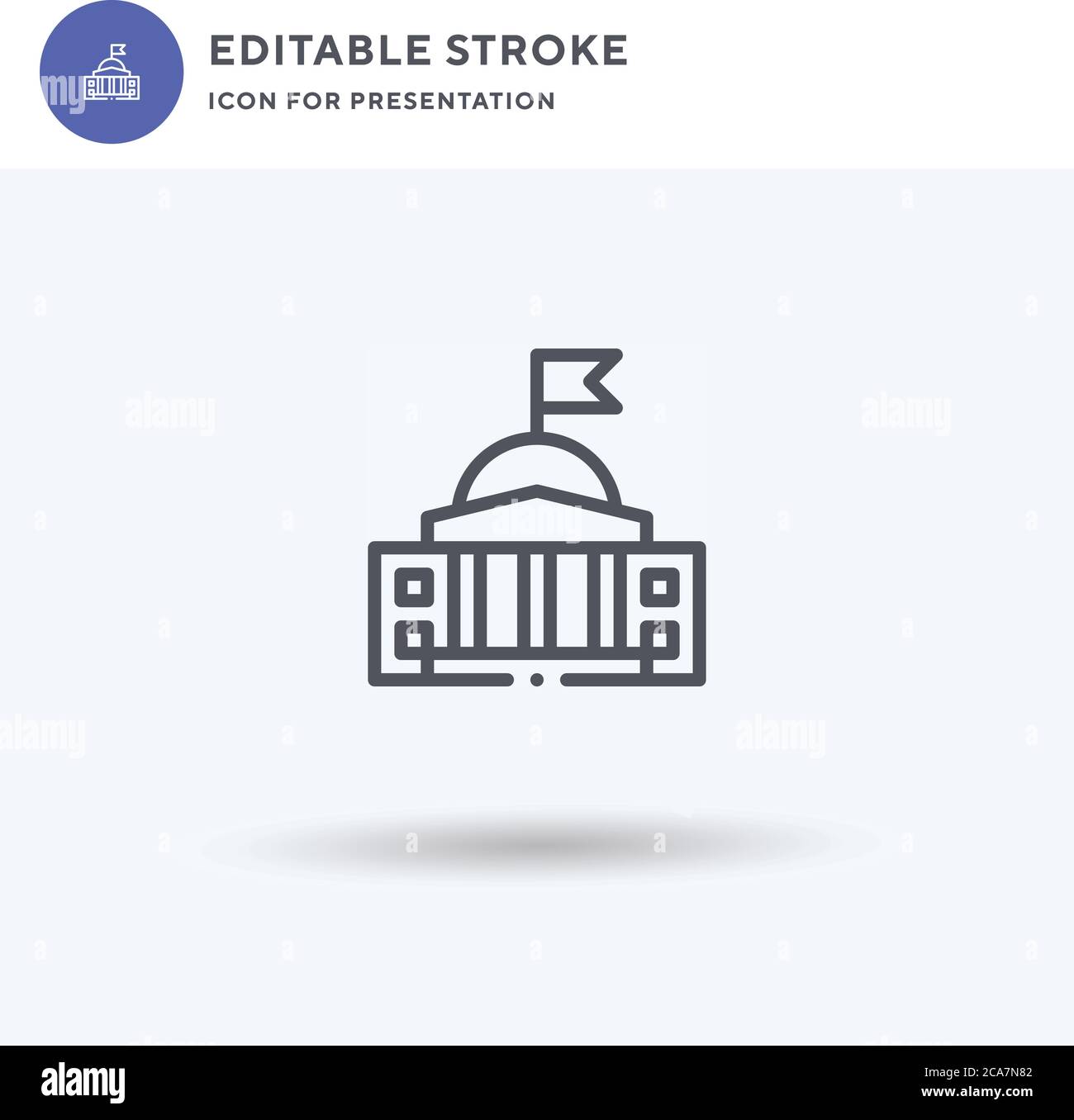 Embassy icon vector, filled flat sign, solid pictogram isolated on ...