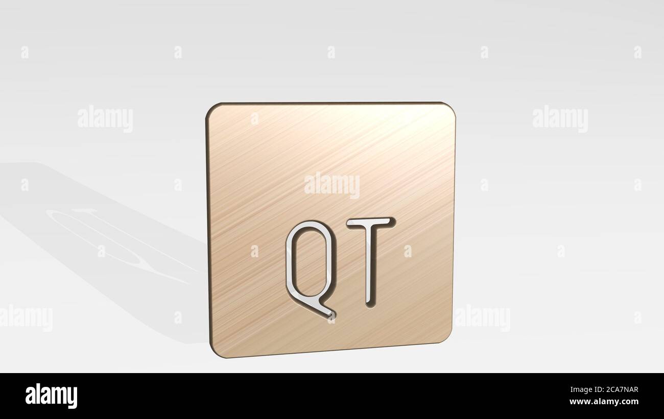 vide document qt casting shadow with two lights. 3D illustration of ...