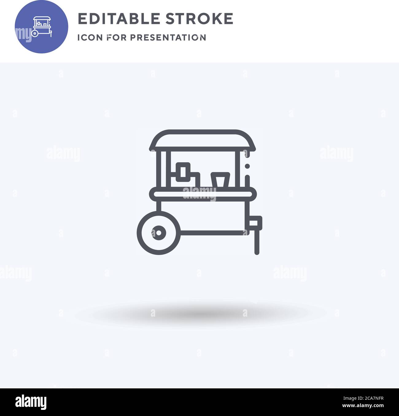 Food Cart icon vector, filled flat sign, solid pictogram isolated on ...