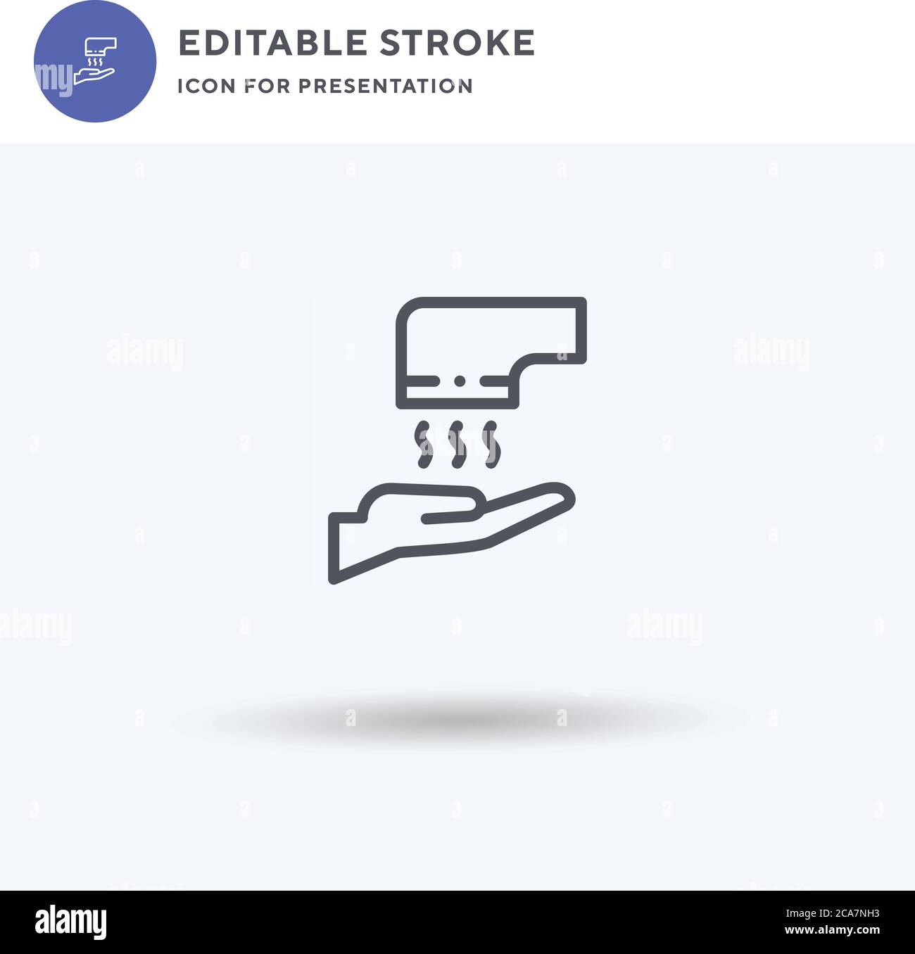 Hand Dryer icon vector, filled flat sign, solid pictogram isolated on ...