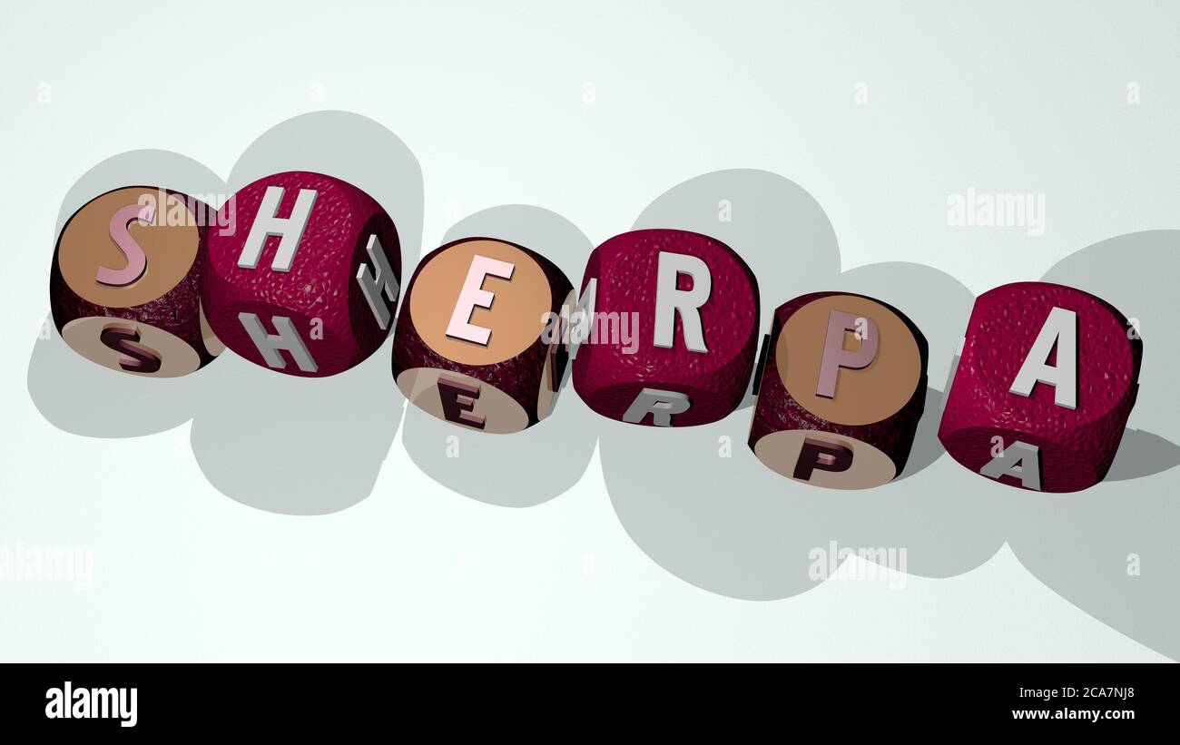 sherpa combined by dice letters and color crossing for the related ...