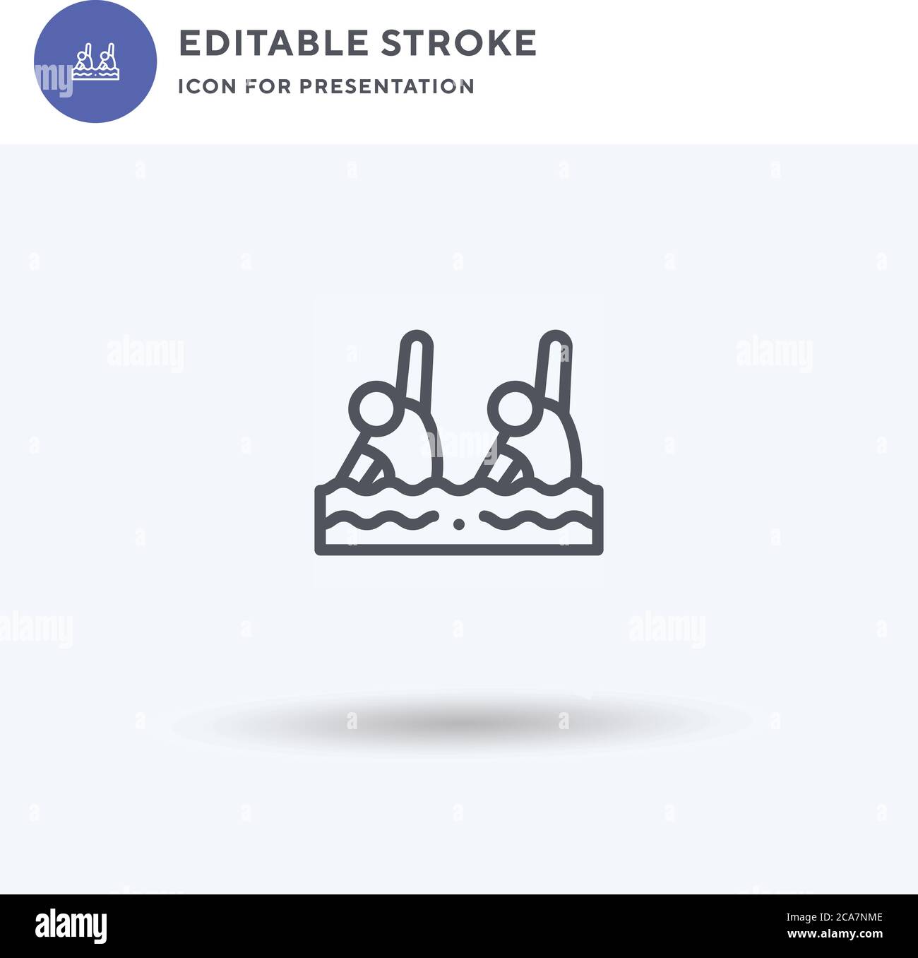 Synchronized Swimming icon vector, filled flat sign, solid pictogram ...