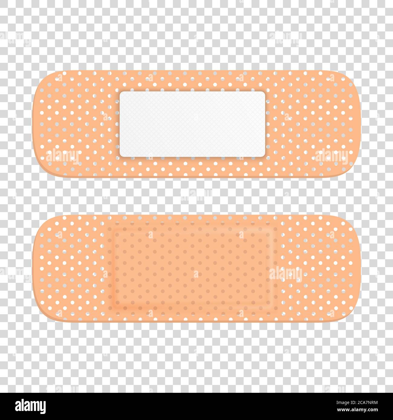 Vector 3d Realistic Medical Patch Icon Set Closeup Isolated on Transparent Background. Design ...