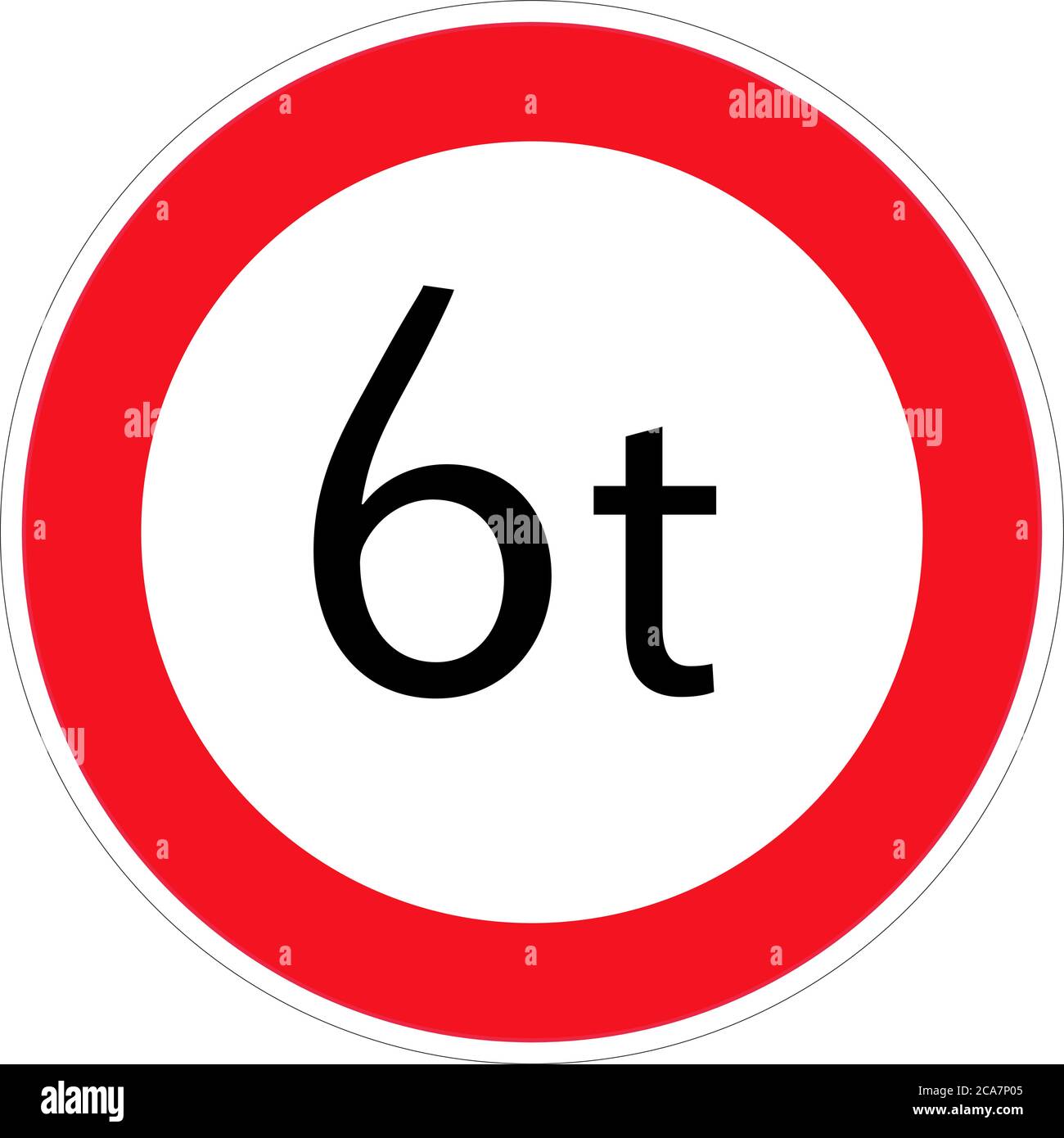 Road sign limitation 6 tons icon. Element of traffic signs icon for ...