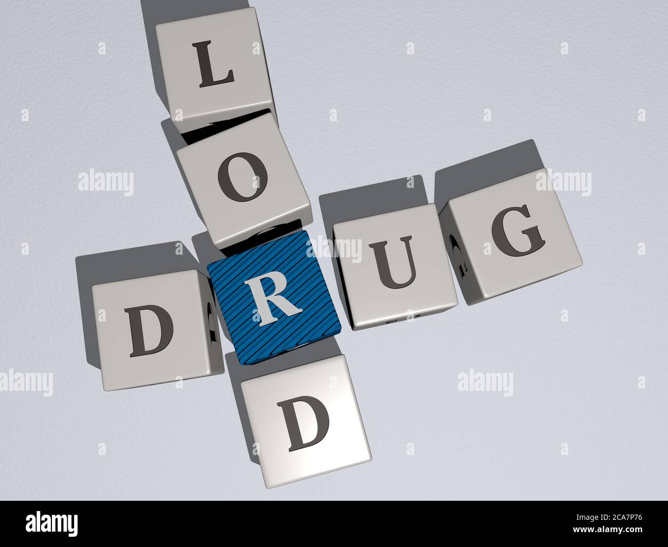 combination of drug lord built by cubic letters from the top ...