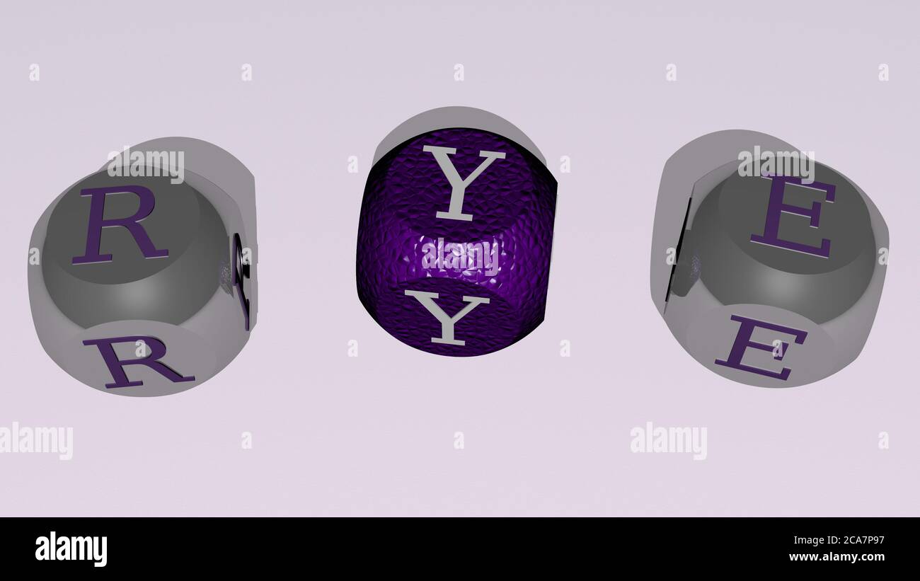 RYE combined by dice letters and color crossing for the related ...