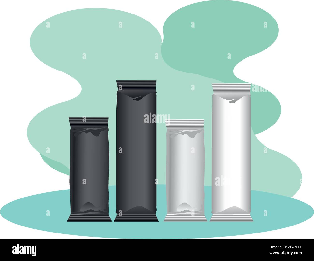 sachets packings products isolated icons vector illustration design ...