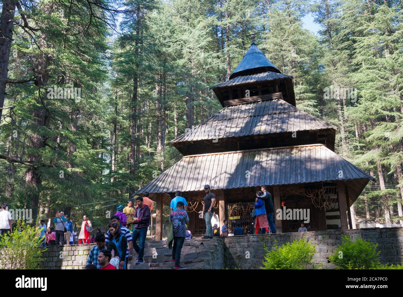 Manali, India - Hidimbi Devi Temple. a famous Hindu Temple in Manali ...