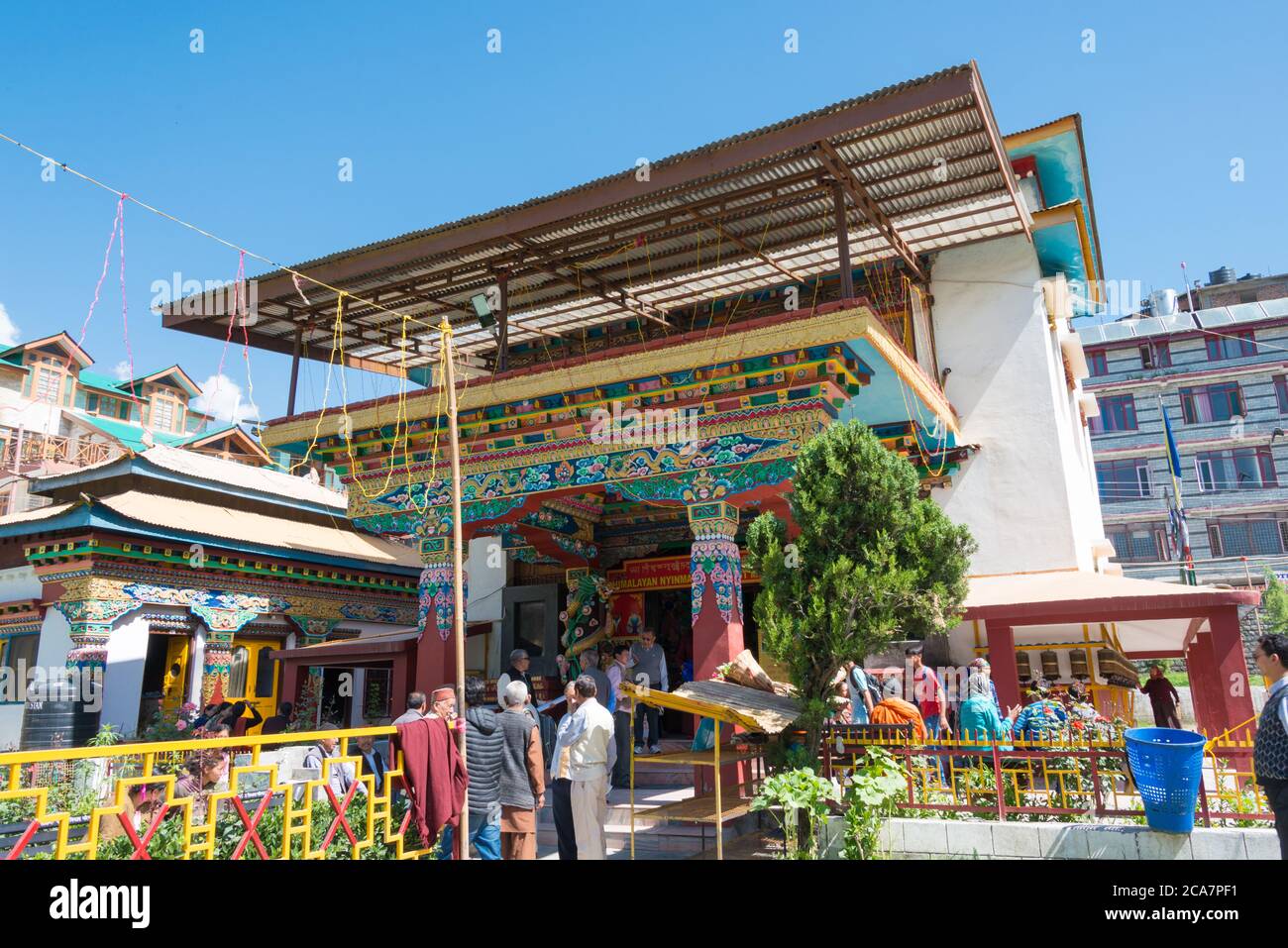 Manali, India - Himalayan Buddhist Society Manali. a famous Tibetan ...