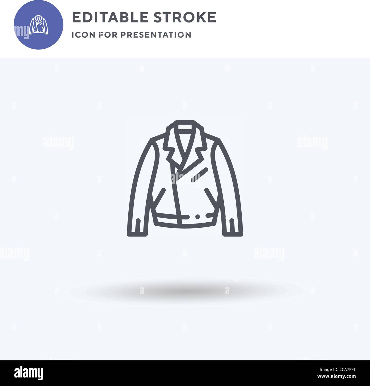 Leather Jacket icon vector, filled flat sign, solid pictogram isolated ...