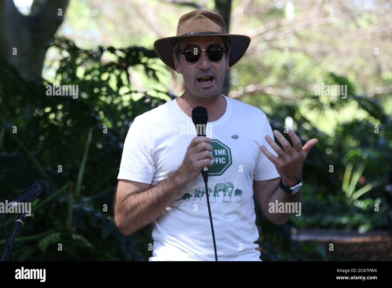 Cameron Kerr, Taronga Zoo CEO speaking at the global march for ...