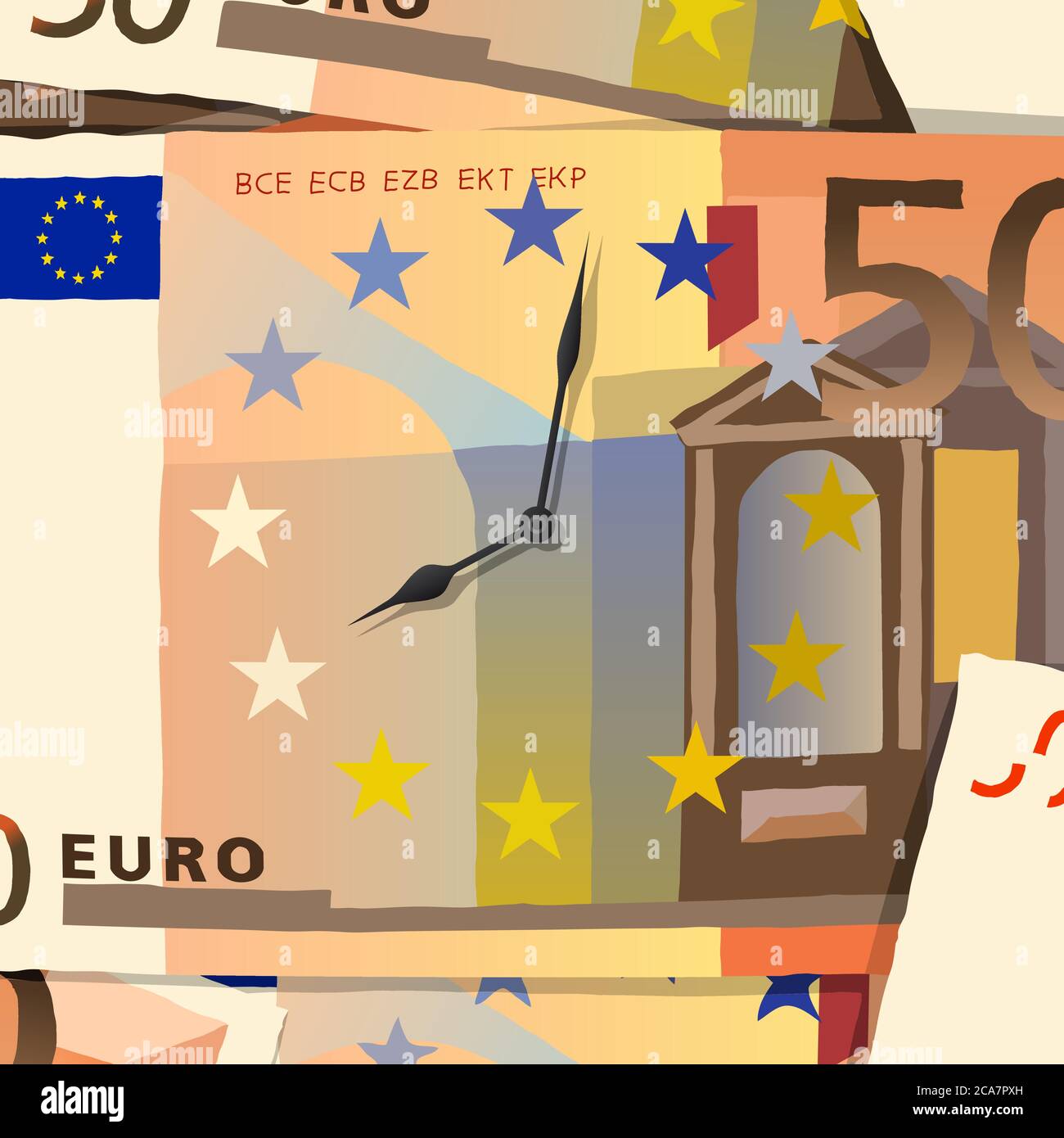 Money clock with hands Stock Vector Images - Alamy