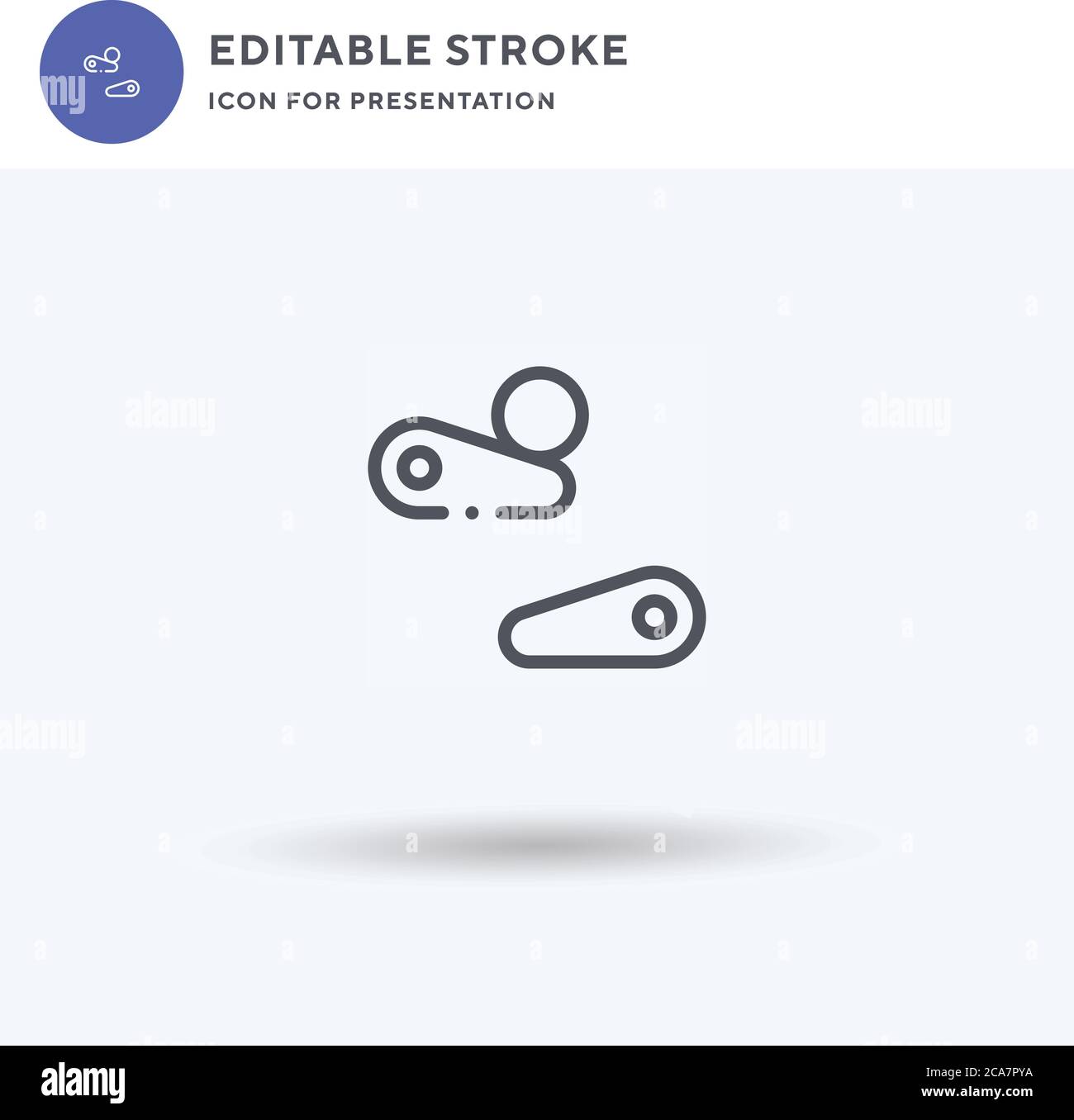 Pinball icon vector, filled flat sign, solid pictogram isolated on ...