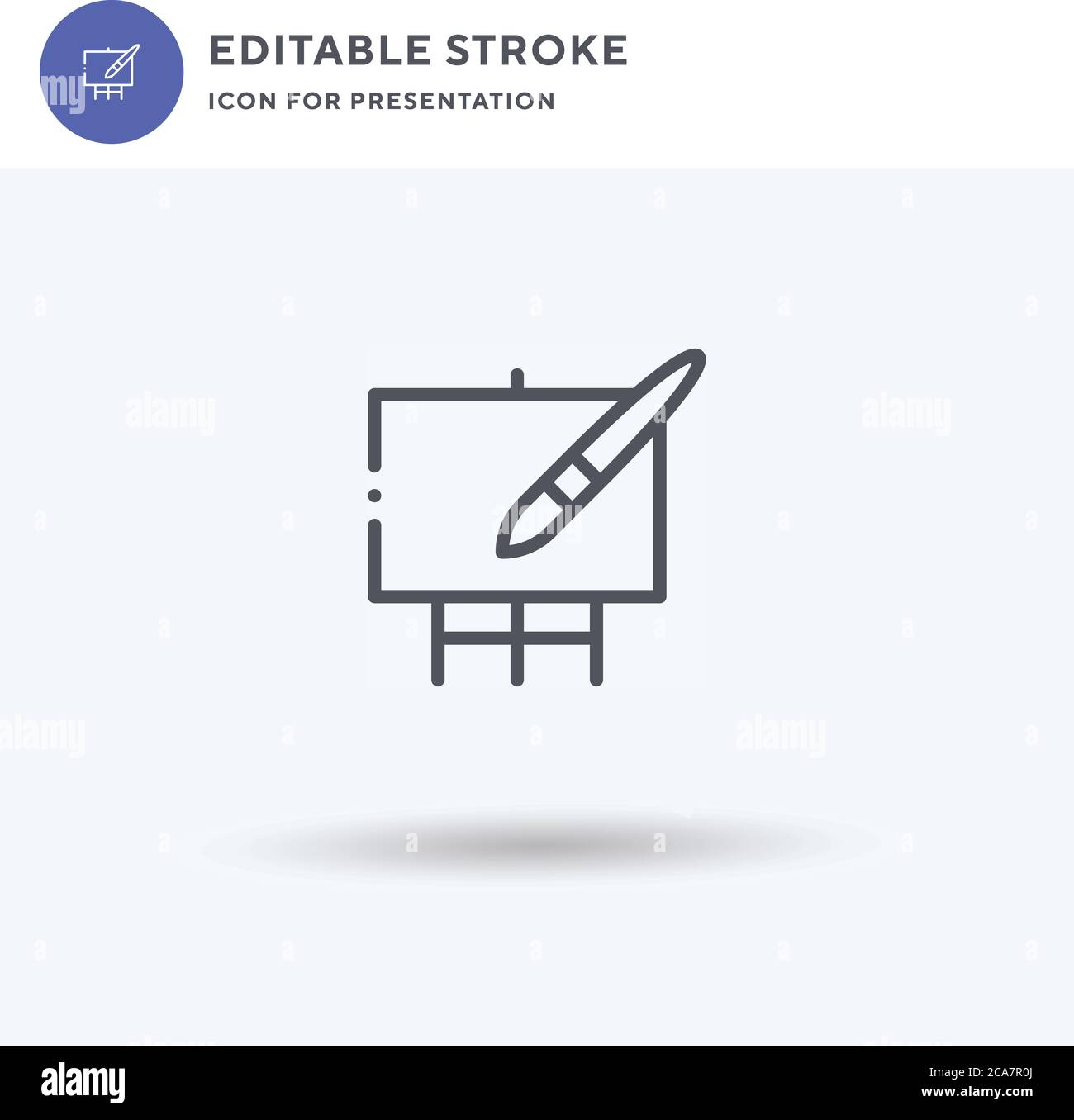 Canvas icon vector, filled flat sign, solid pictogram isolated on white ...