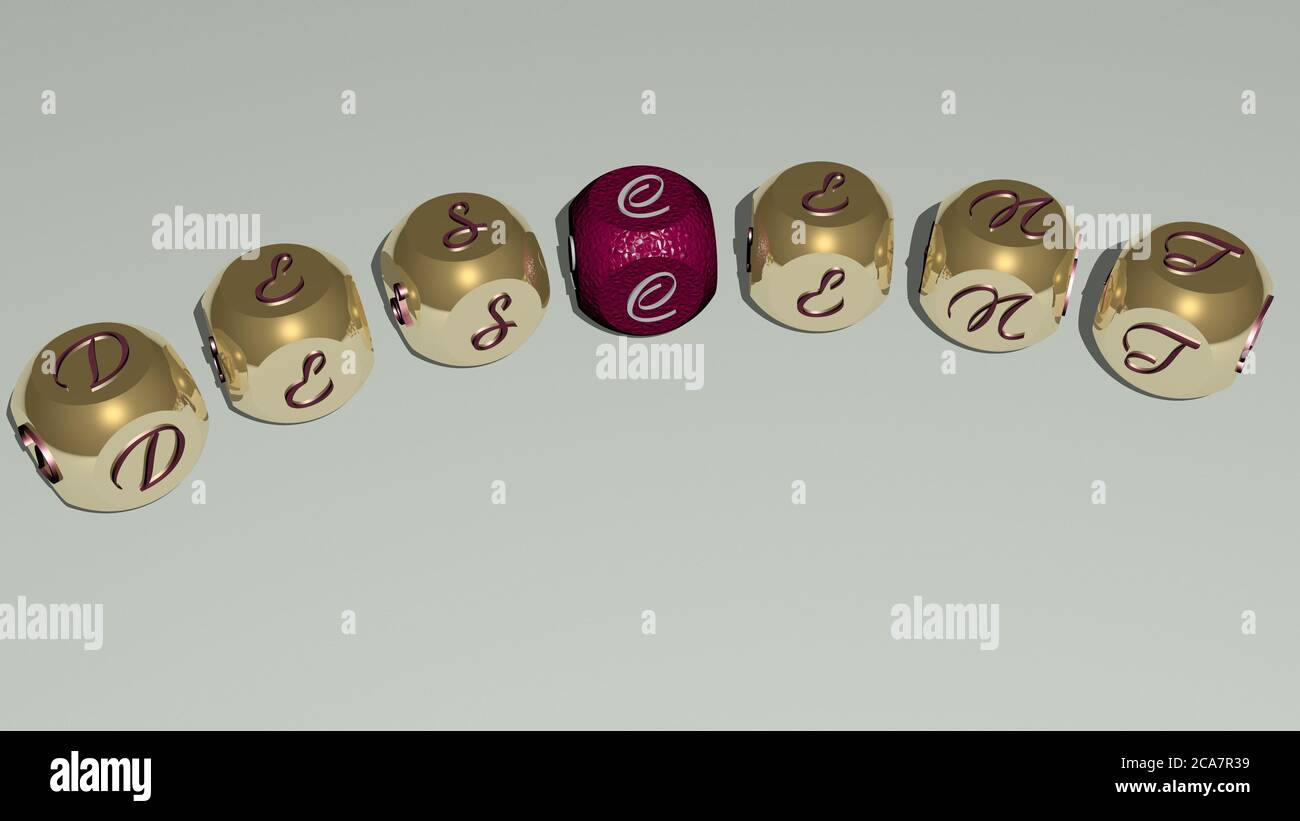 descent combined by dice letters and color crossing for the related ...