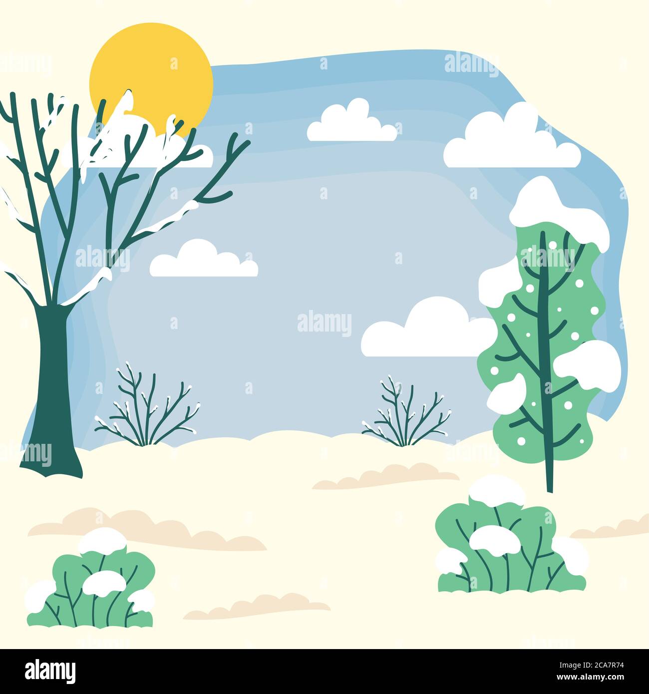 winter season weather climate scene vector illustration design Stock ...