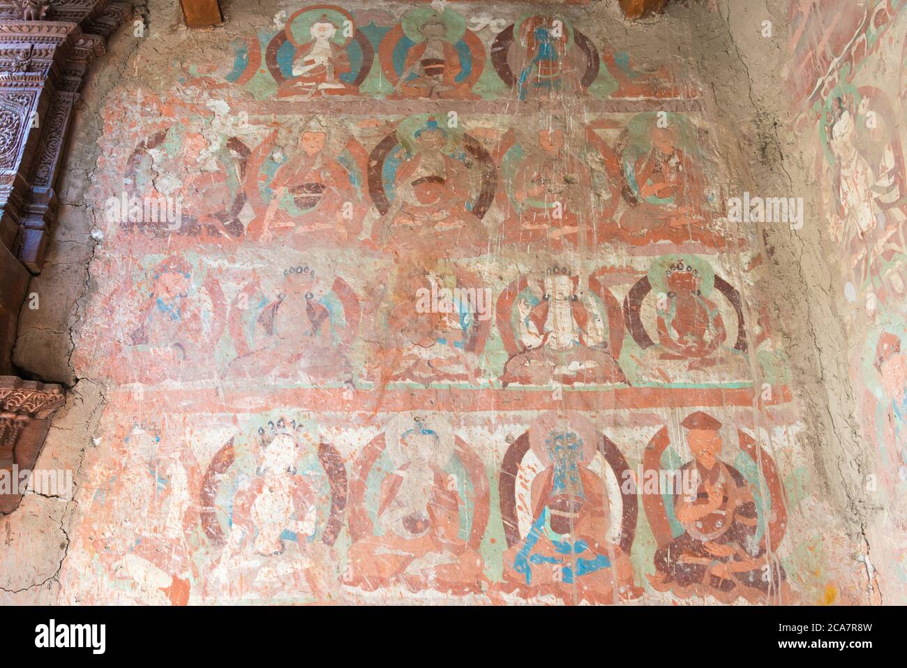 Ladakh, India - Ancient Mural at Alchi Monastery (Alchi Gompa) in ...