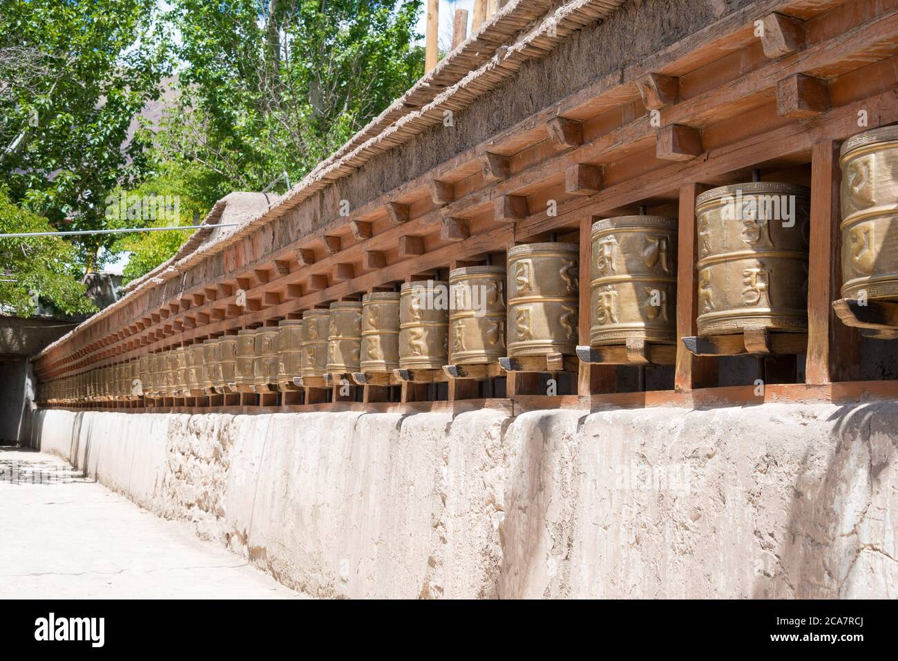 Ladakh, India - Prayer wheel at Alchi Monastery (Alchi Gompa) in Ladakh ...