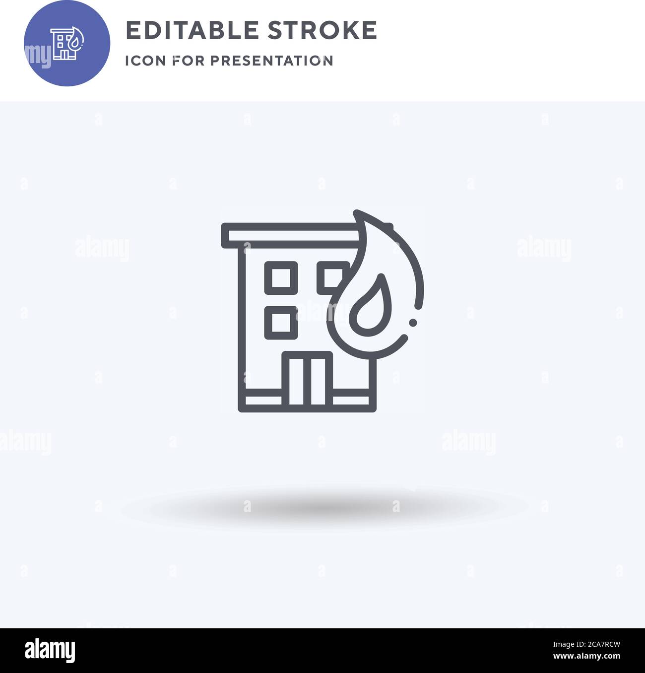 House On Fire icon vector, filled flat sign, solid pictogram isolated ...
