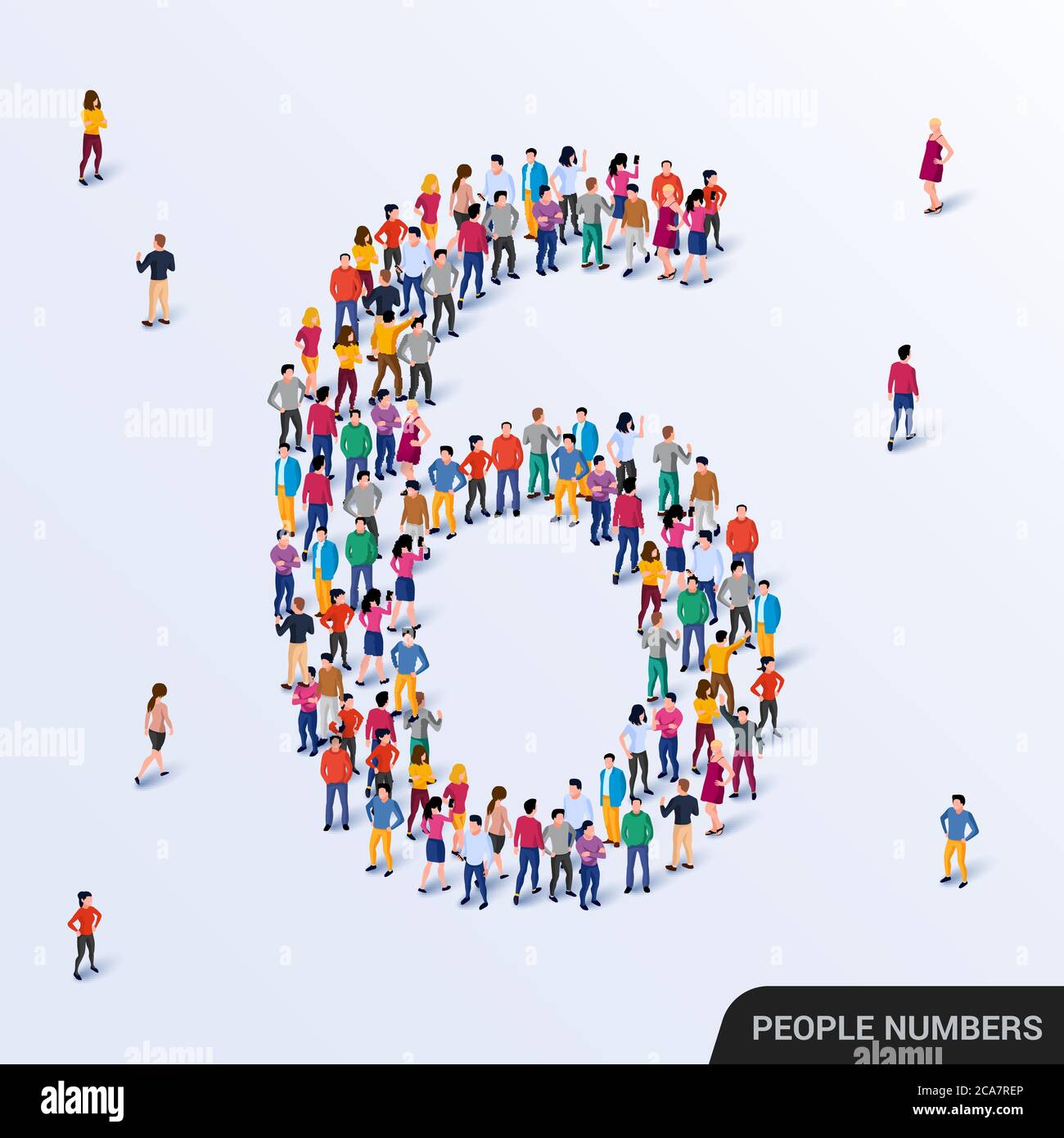 6 many Stock Vector Images - Alamy