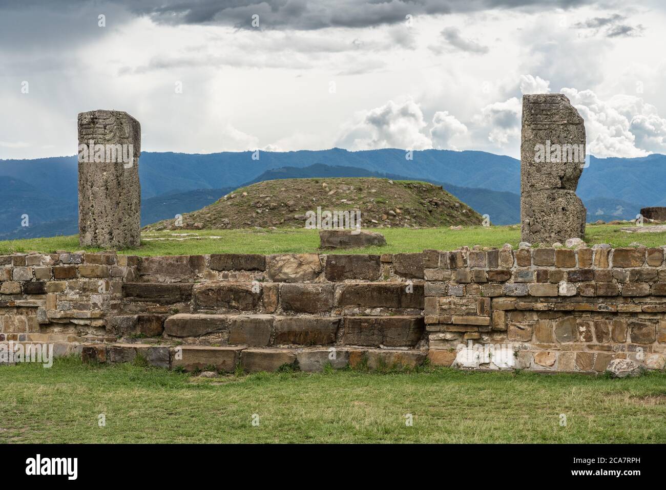 In the foreground is the Temple of Two Columns, part of the VG Complex ...