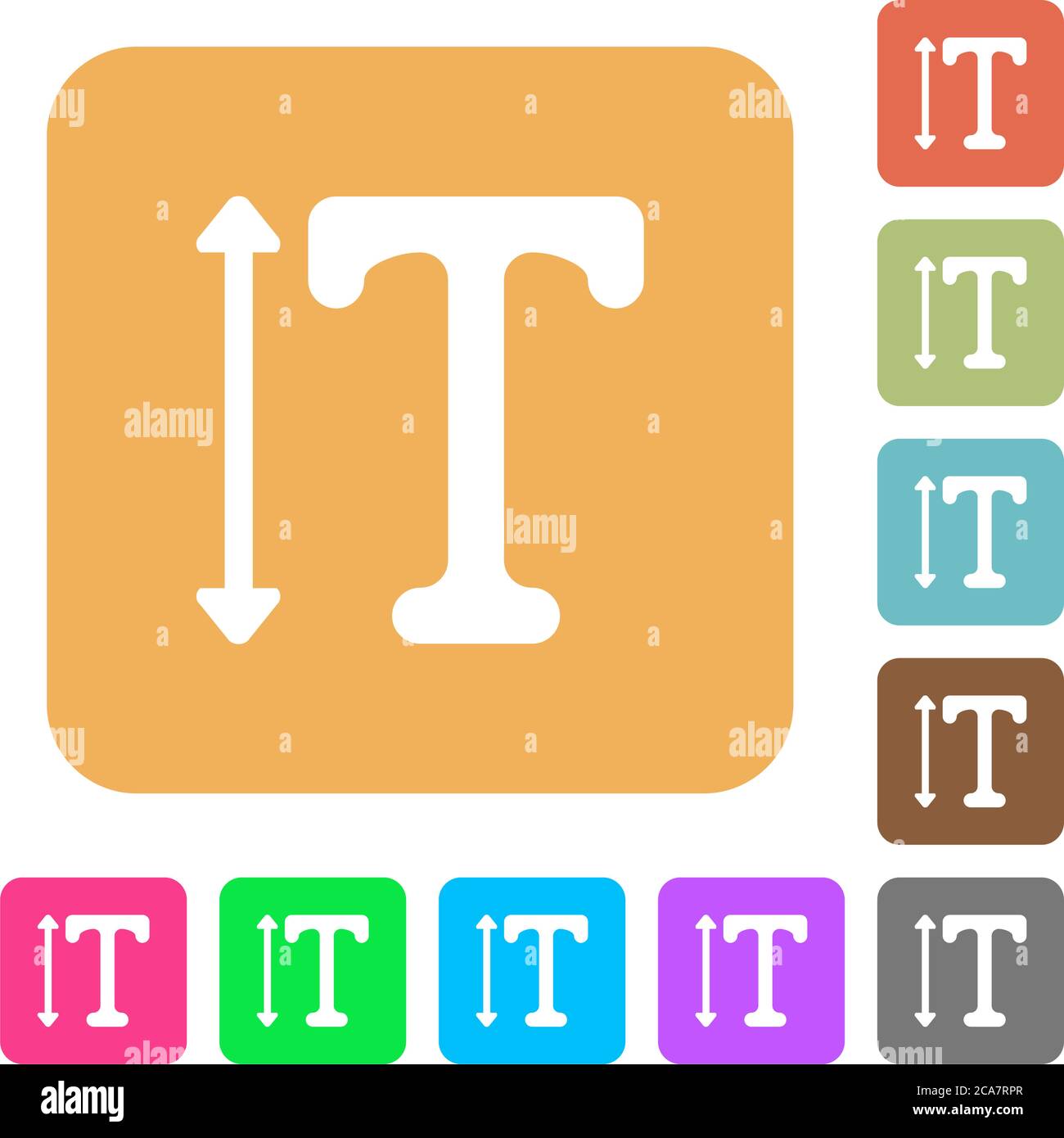 Adjust font height flat icons on rounded square vivid color backgrounds ...