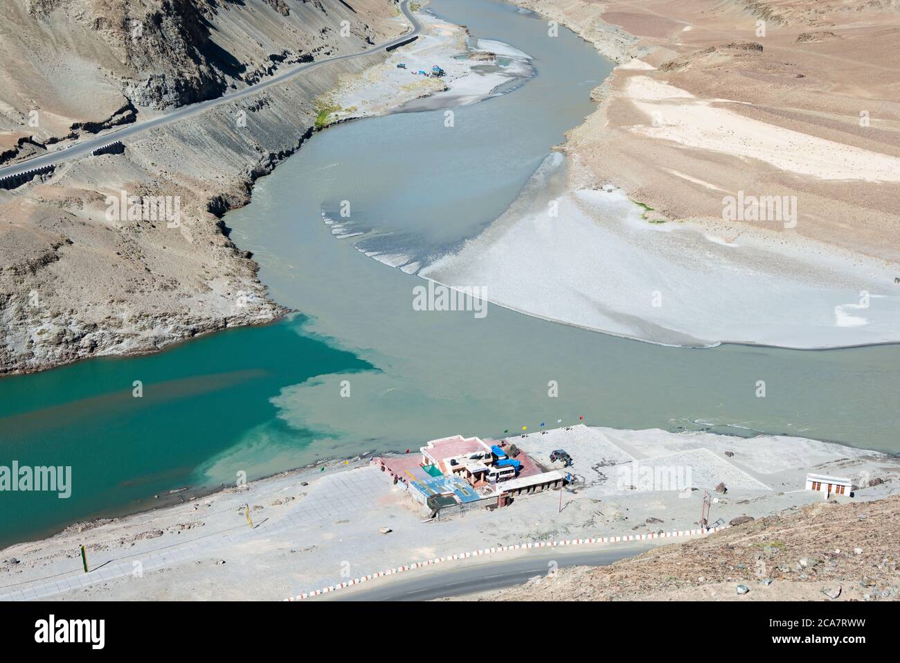 Ladakh, India - Confluence of Zanskar and Indus rivers in Ladakh, Jammu ...