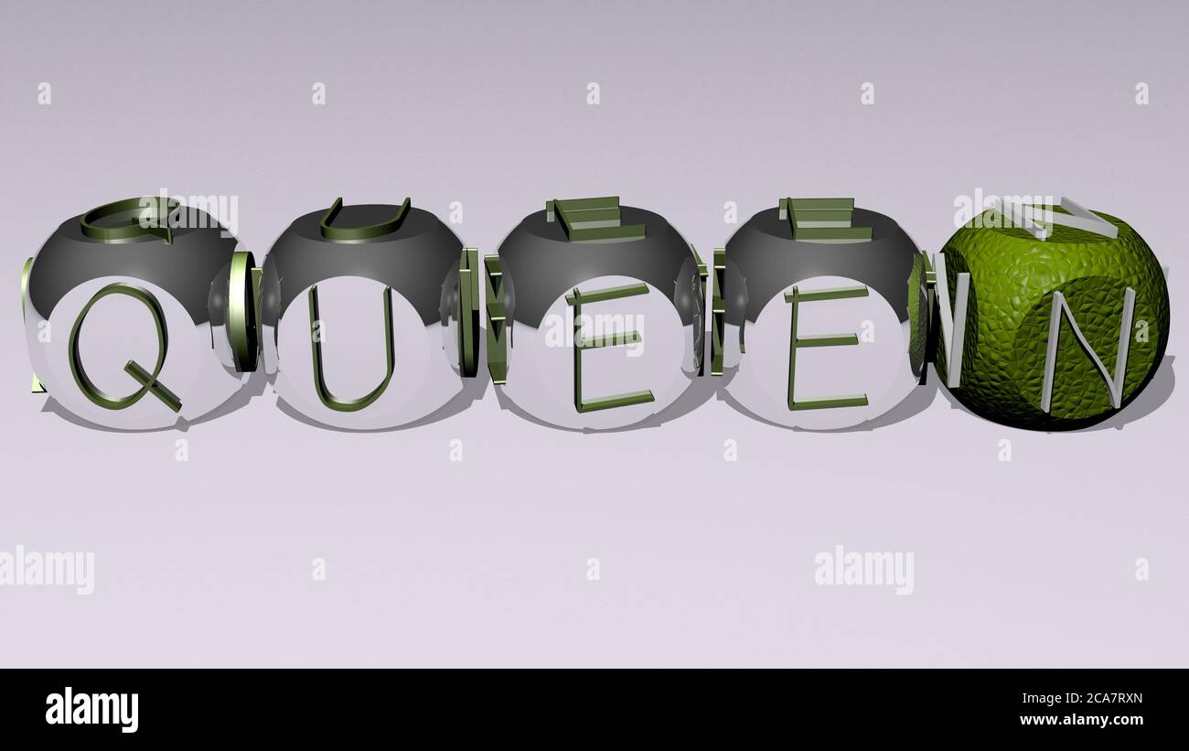 queen combined by dice letters and color crossing for the related ...