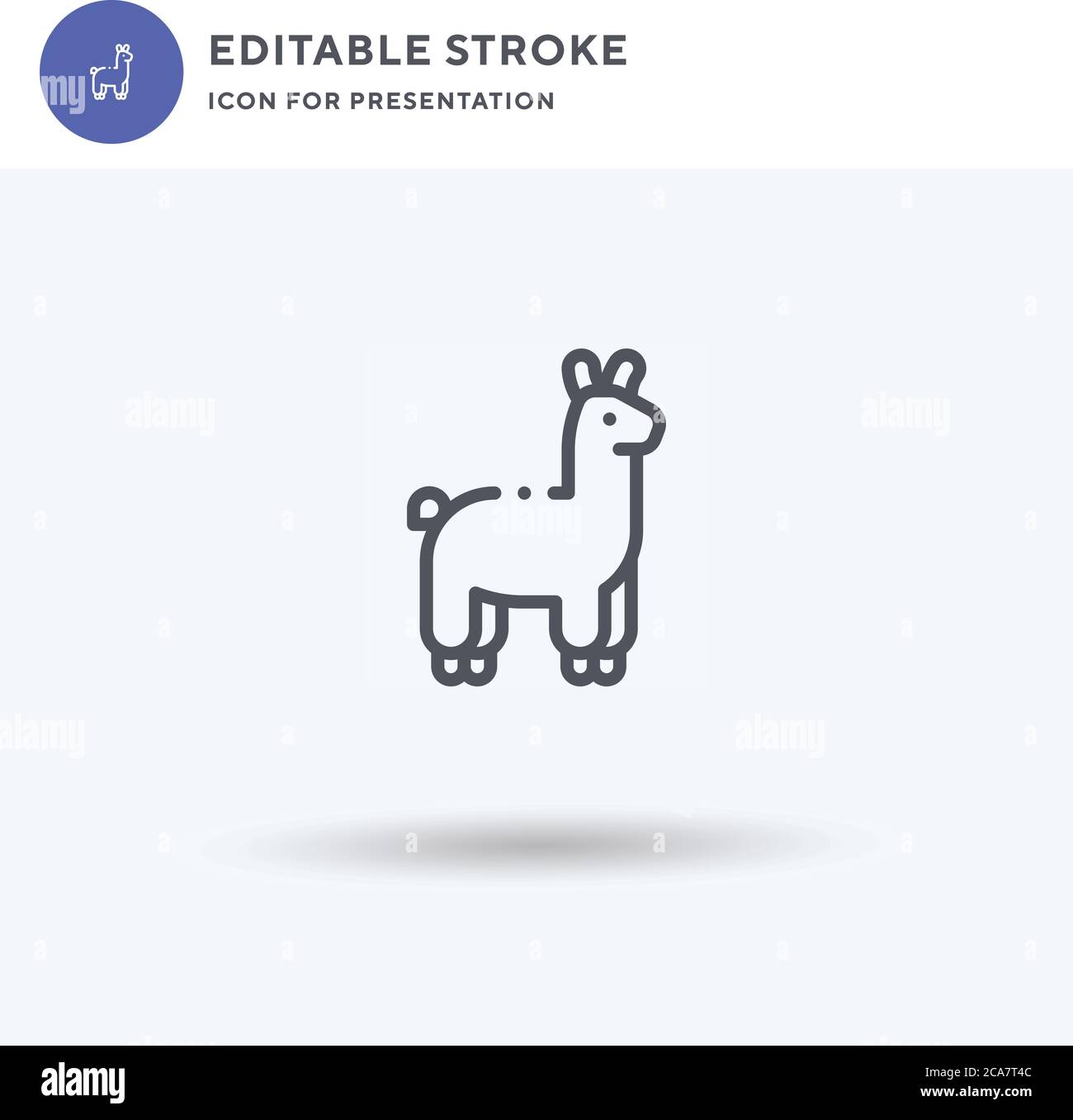 Llama icon vector, filled flat sign, solid pictogram isolated on white ...