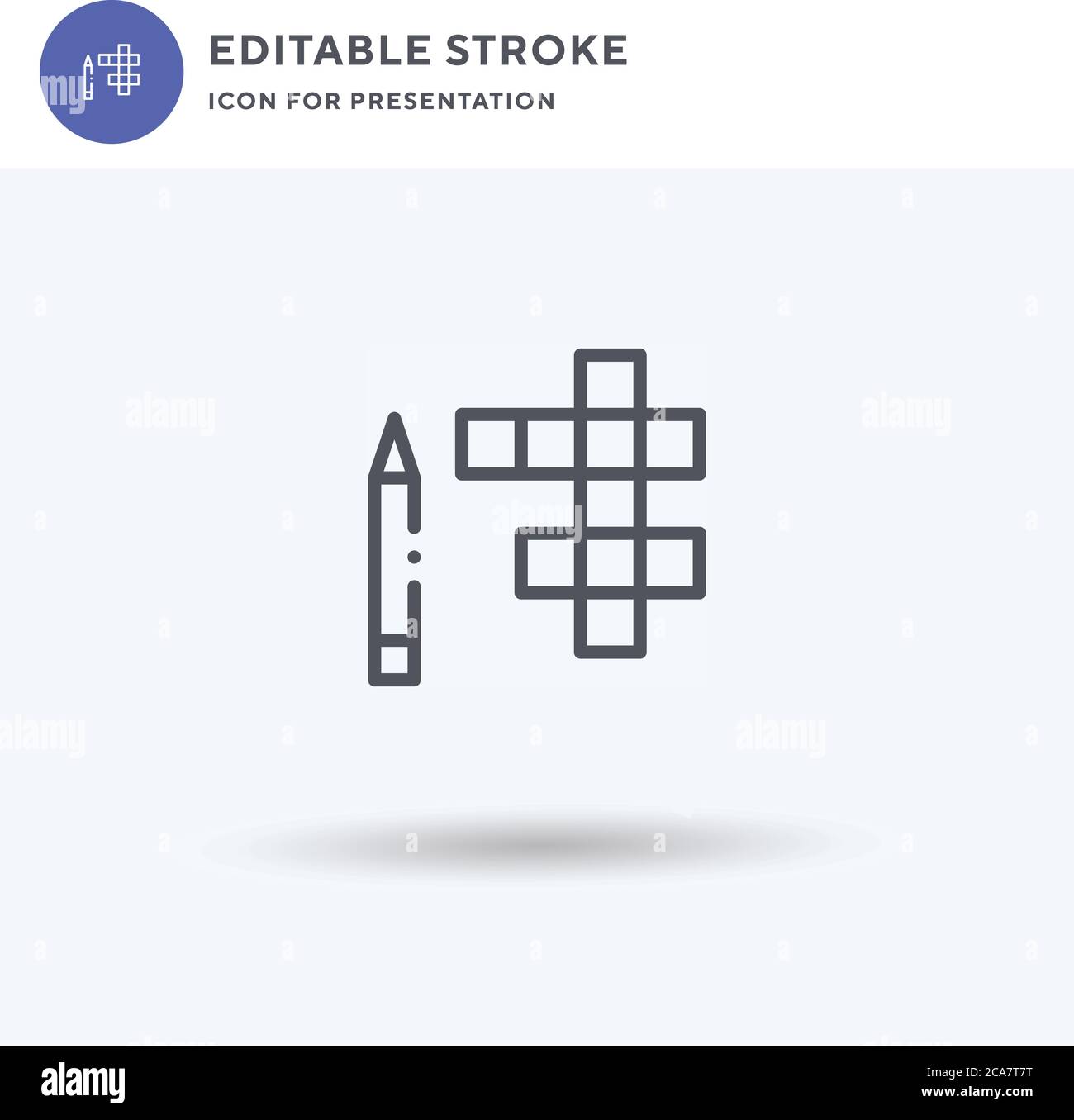 Crossword icon vector, filled flat sign, solid pictogram isolated on ...