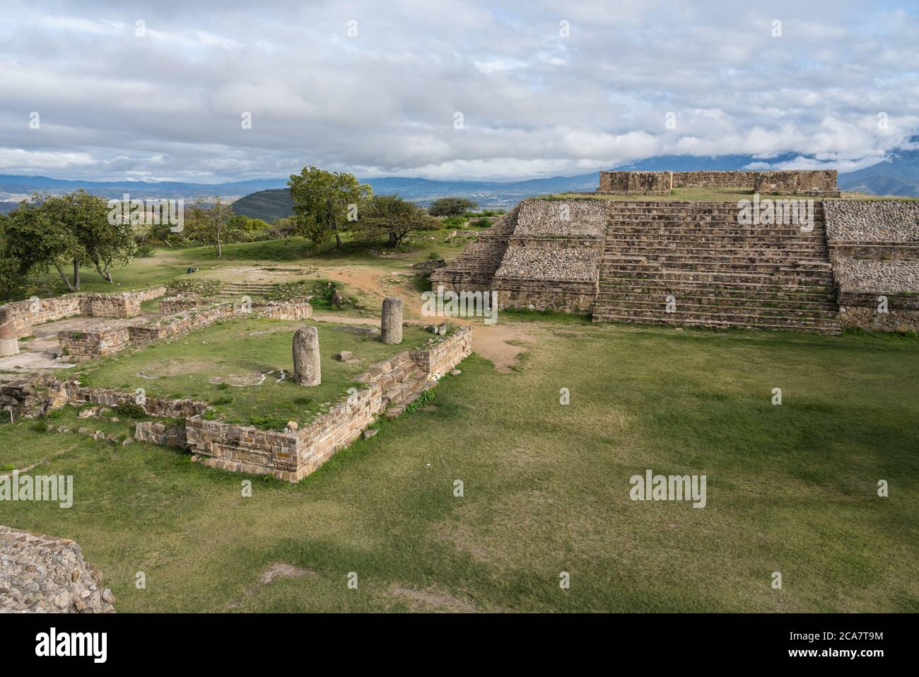 The Temple of Two Columns, left, and Building D, part of the VG Complex ...