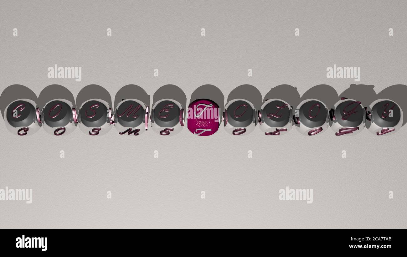 cosmetology combined by dice letters and color crossing for the related ...