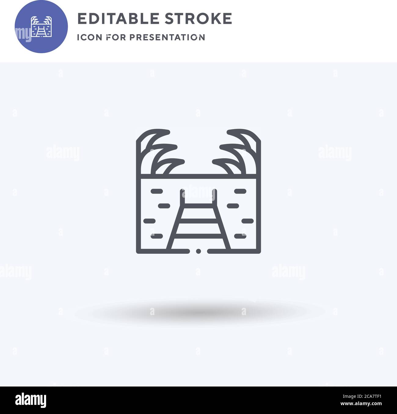 Pier icon vector, filled flat sign, solid pictogram isolated on white ...