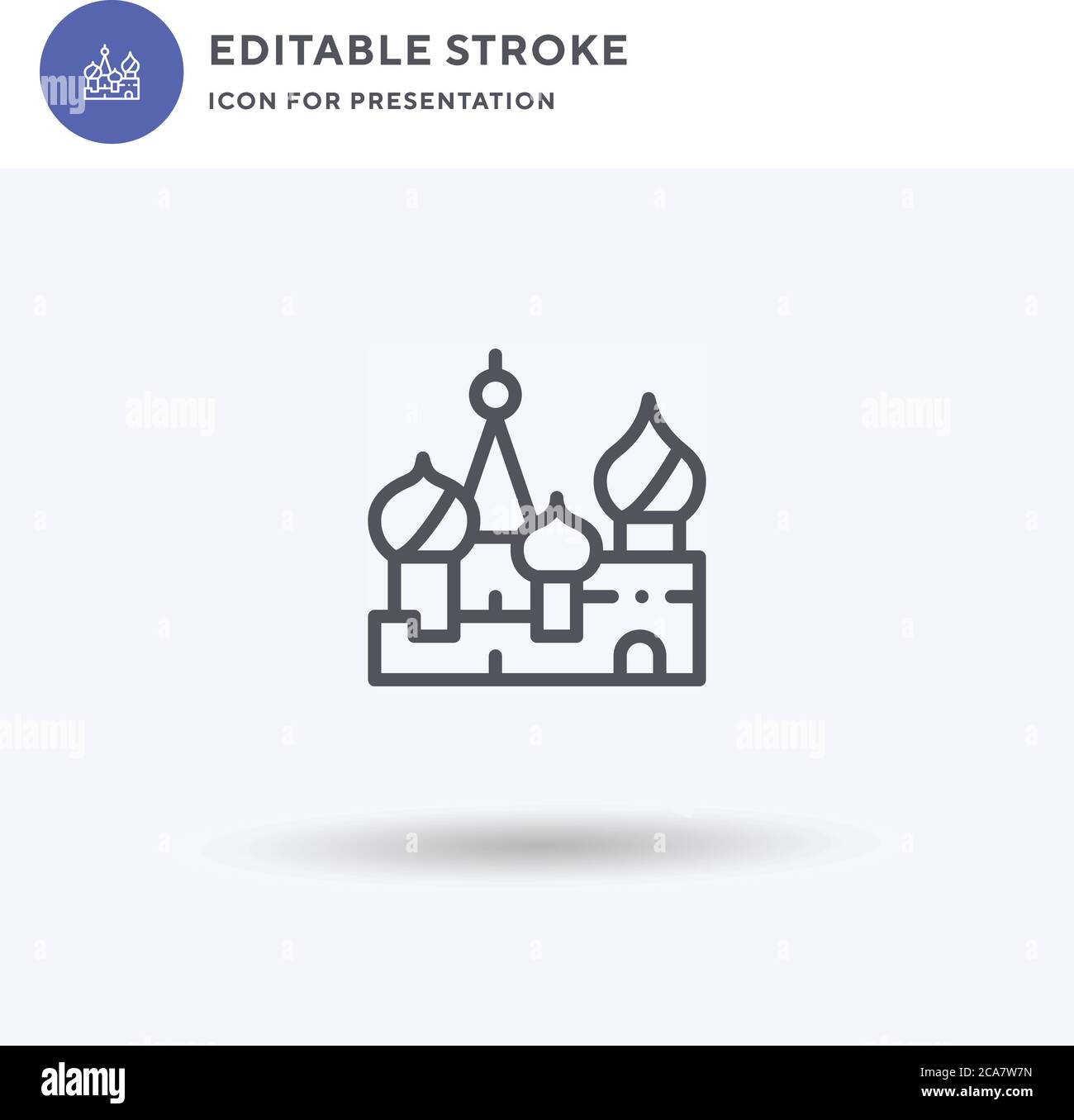 Cathedral Of Saint Basil icon vector, filled flat sign, solid pictogram ...