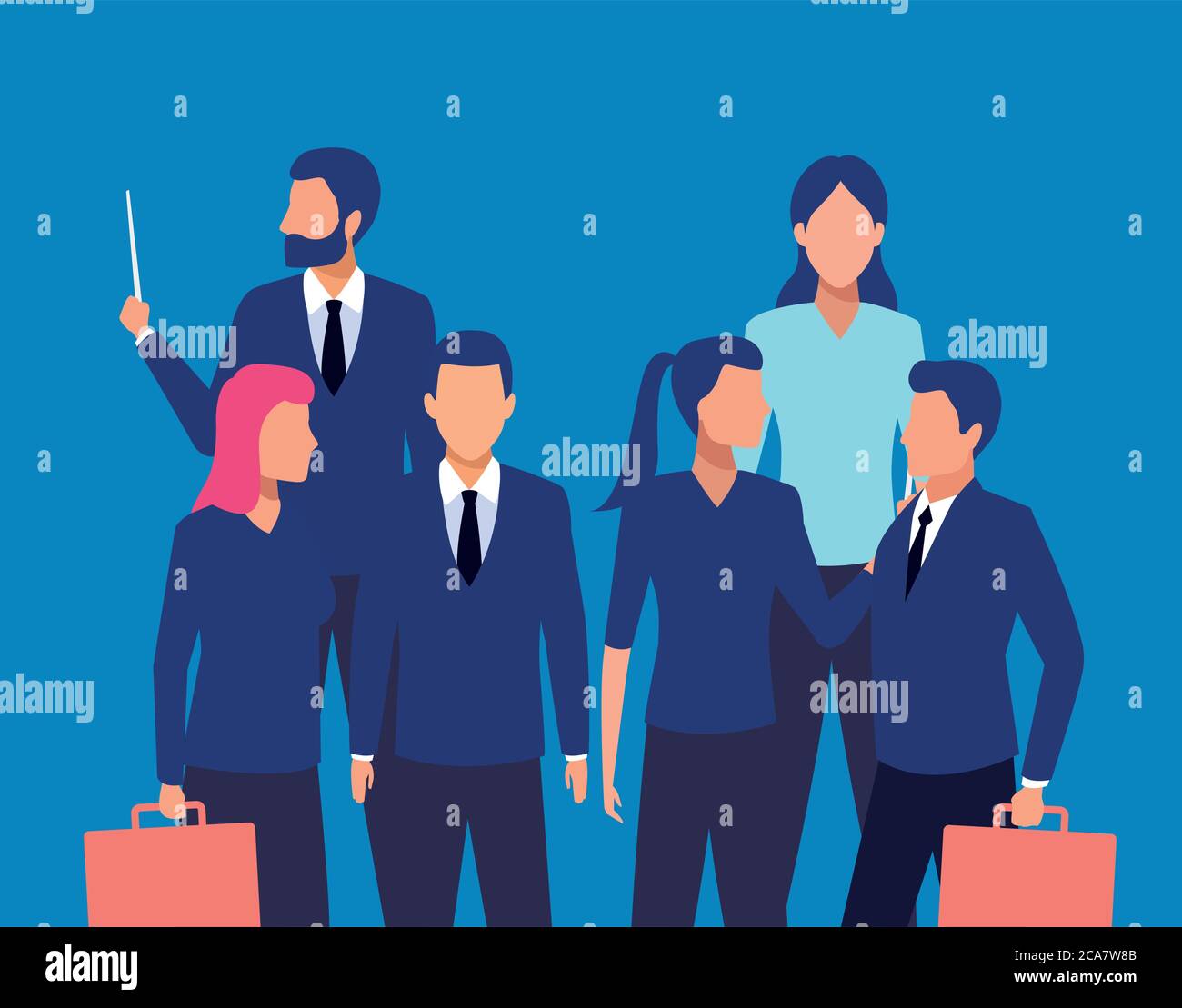 group of business people teamwork characters vector illustration design ...