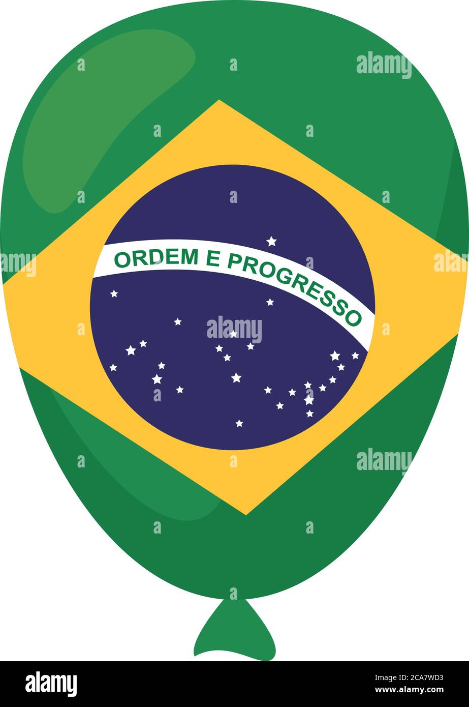 balloon helium with brazil flag country vector illustration design ...