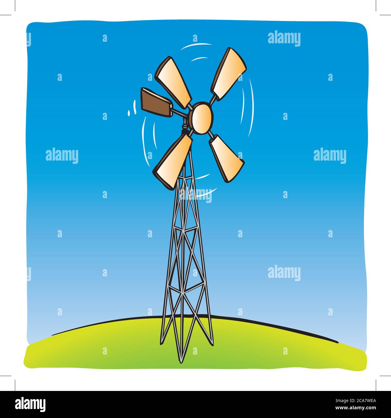 Rotating wind wheels Stock Vector Images - Alamy