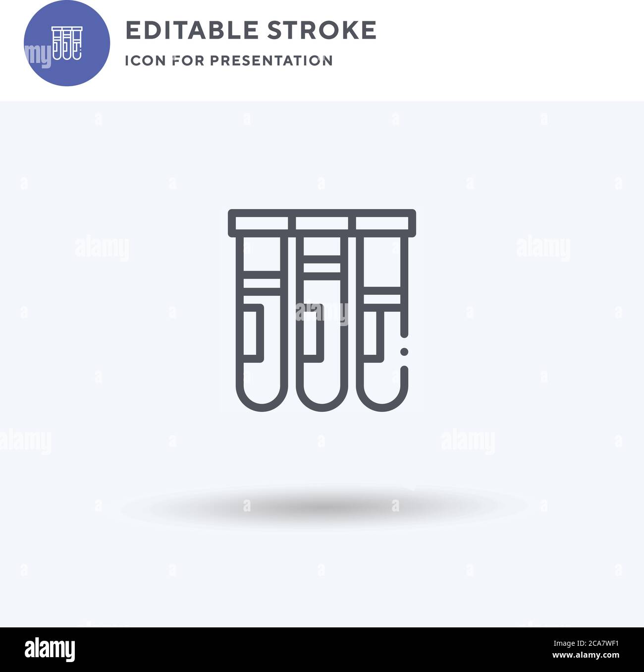 Blood Tube icon vector, filled flat sign, solid pictogram isolated on ...