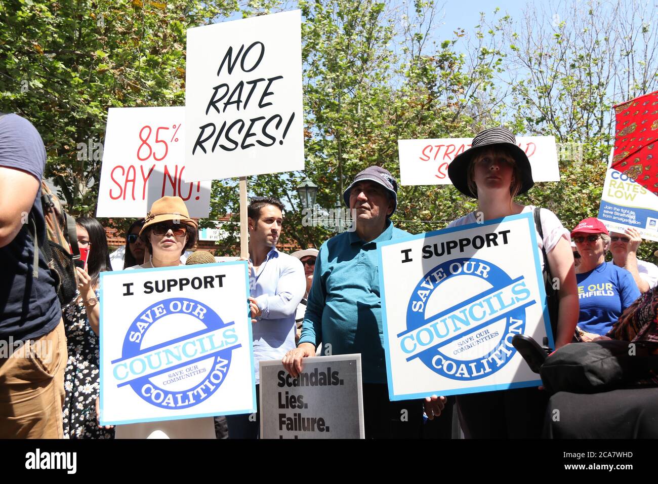 Protesters rallied at Strathfield Square against the amalgamation of ...