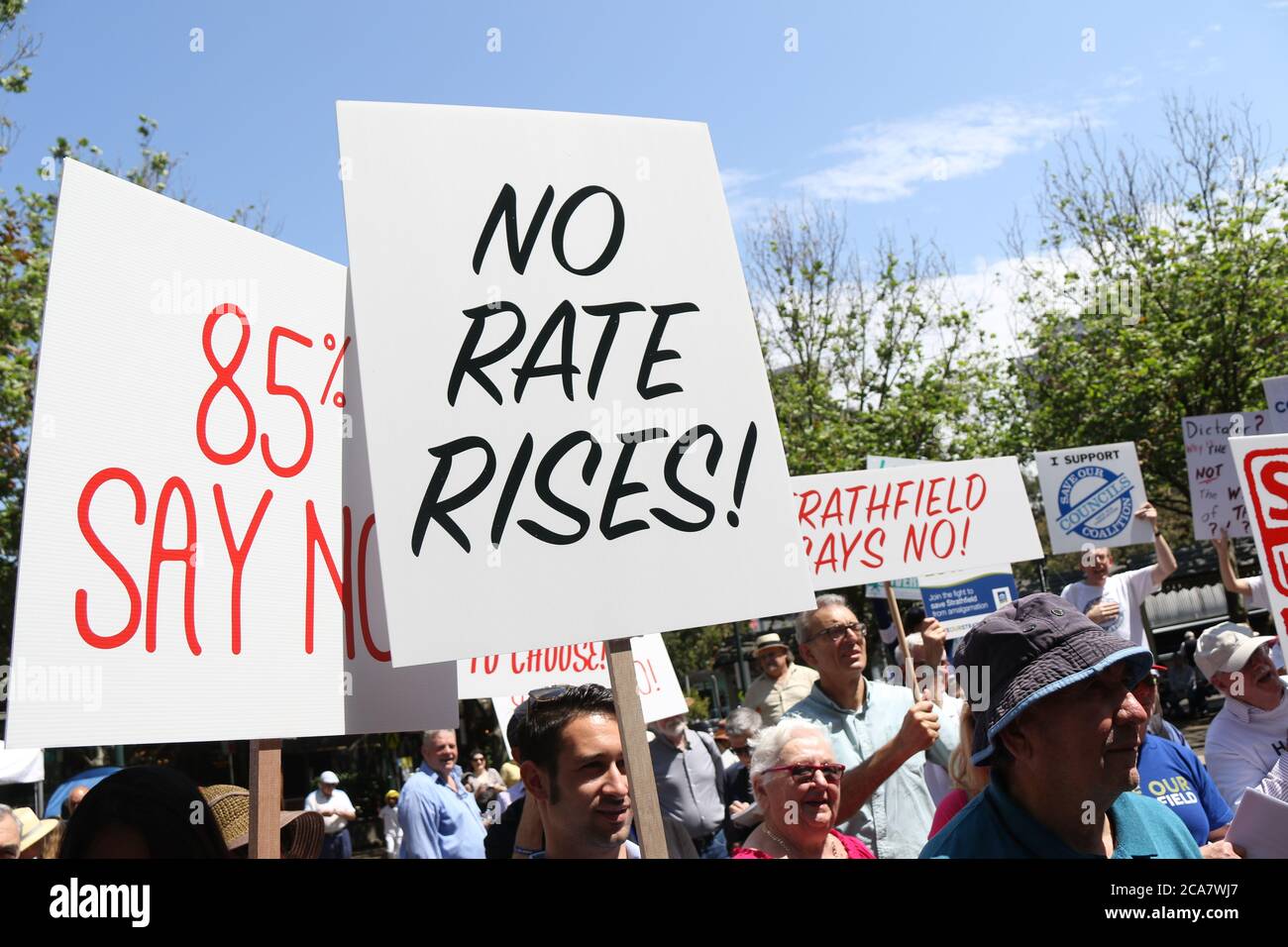 Protesters rallied at Strathfield Square against the amalgamation of ...