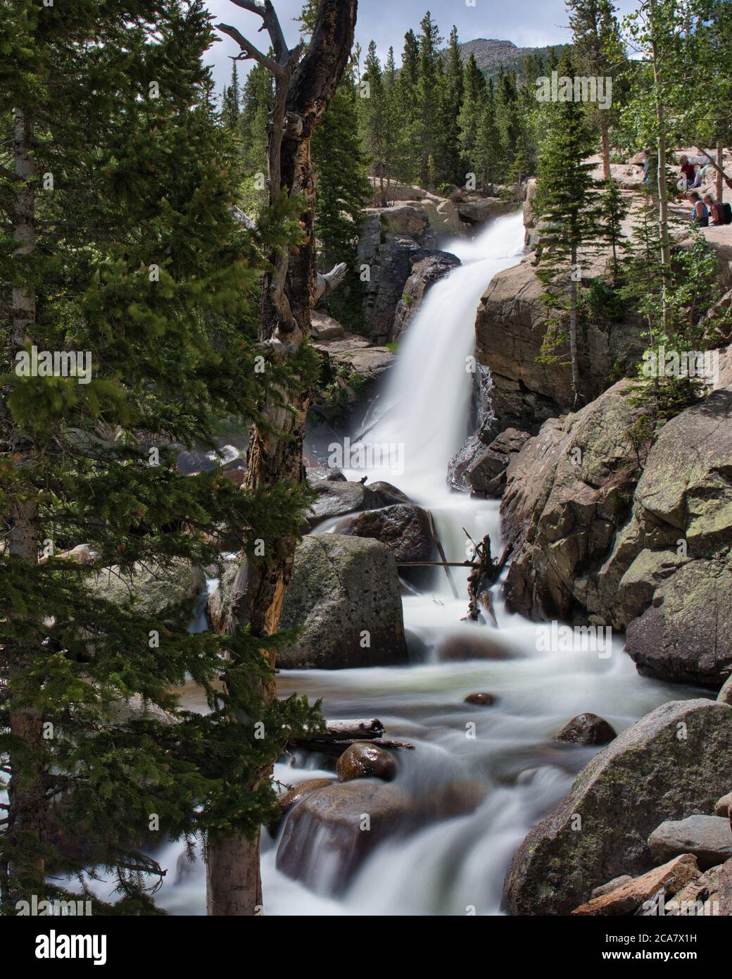 Alberta falls long exposure in rocky mountain national park in colorado ...