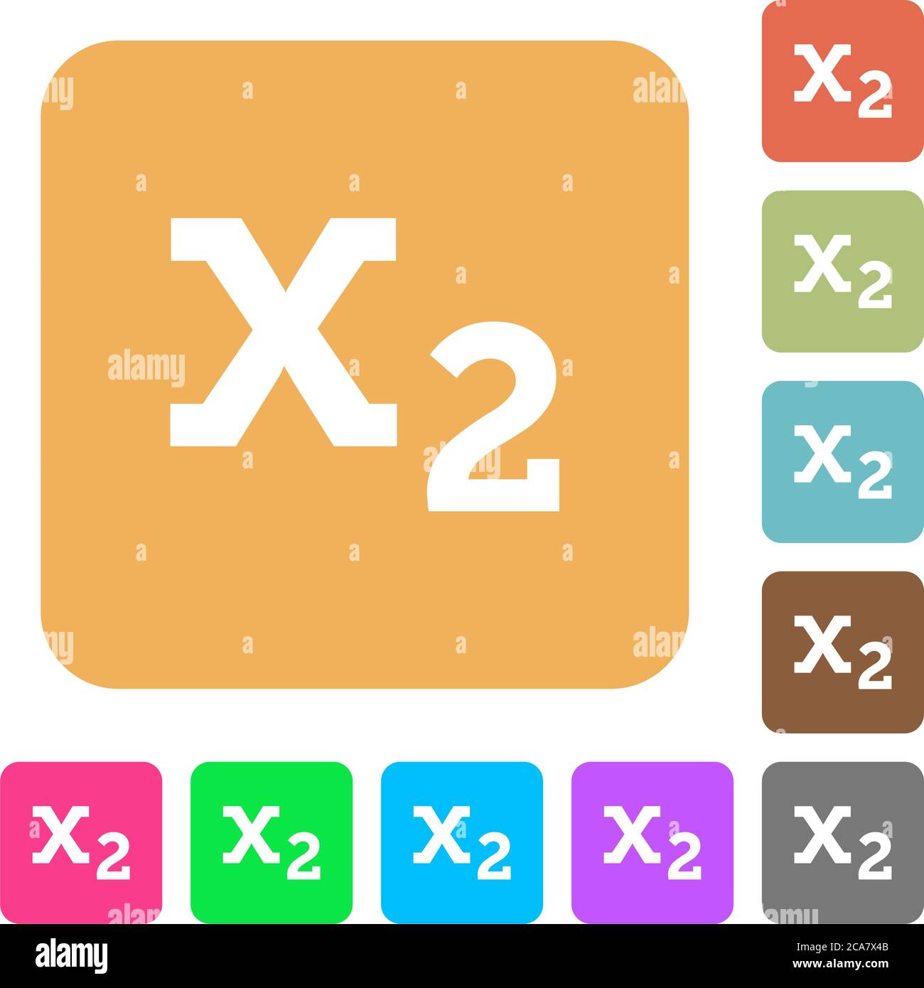 Subscript flat icons on rounded square vivid color backgrounds Stock Vector Image & Art - Alamy